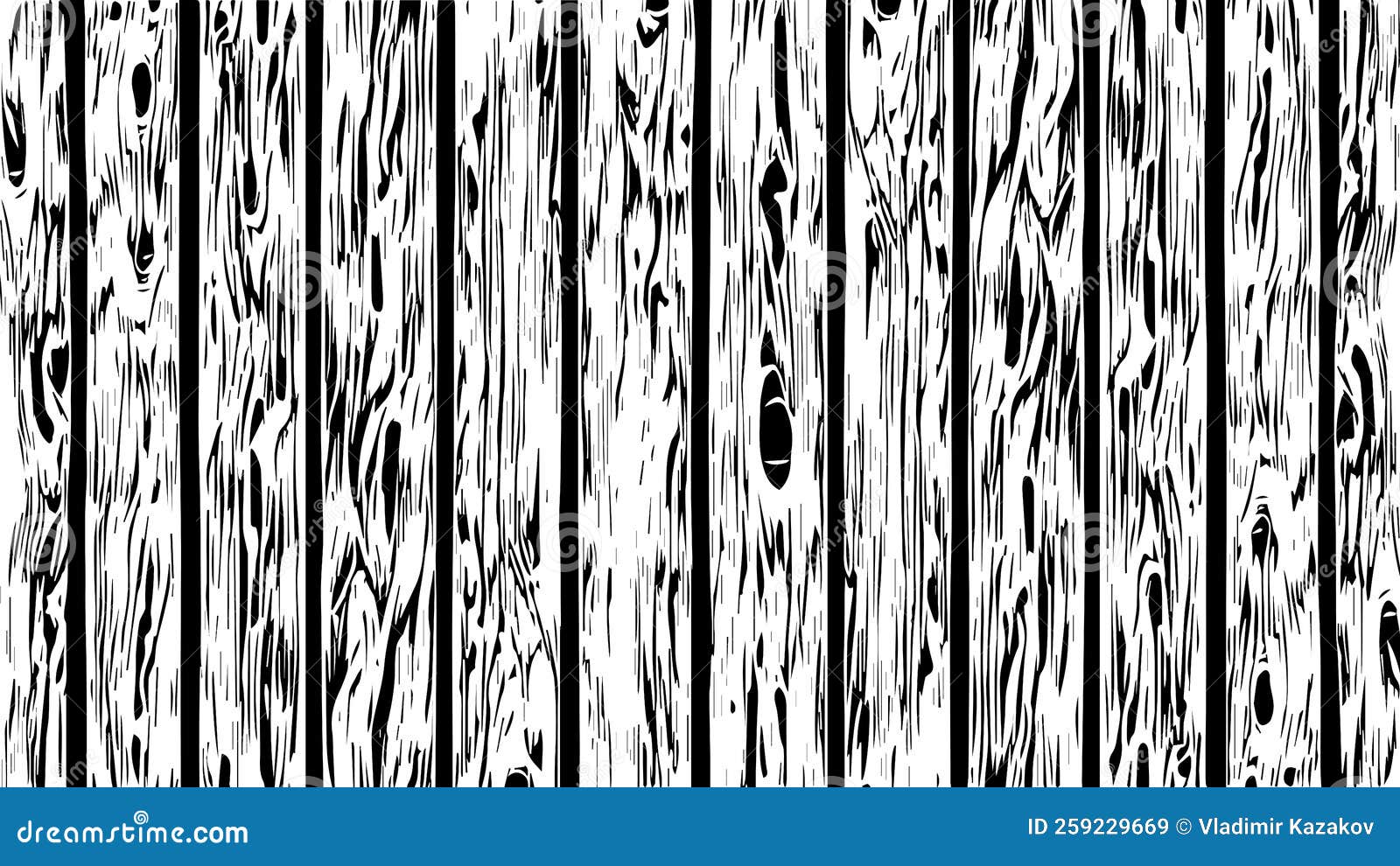 Texture of Vertical Wooden Planks Black Silhouette Isolated on White ...