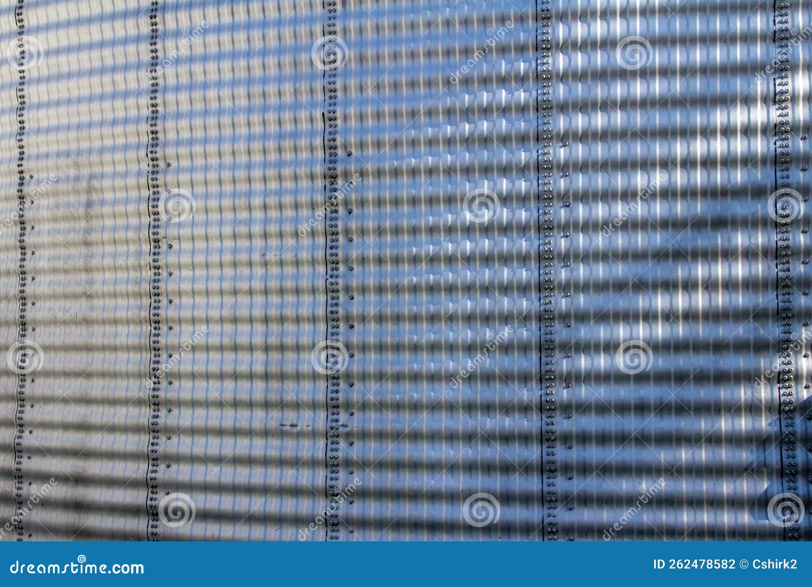 Texture View of the Surface of a Metal Grain Storage Bin Stock Photo ...