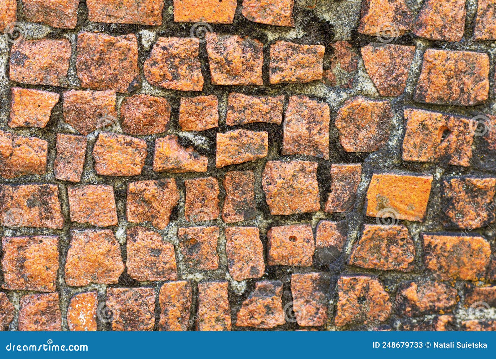 Texture Vintage Brick Wall. Different Old Bricks Background Stock Image ...