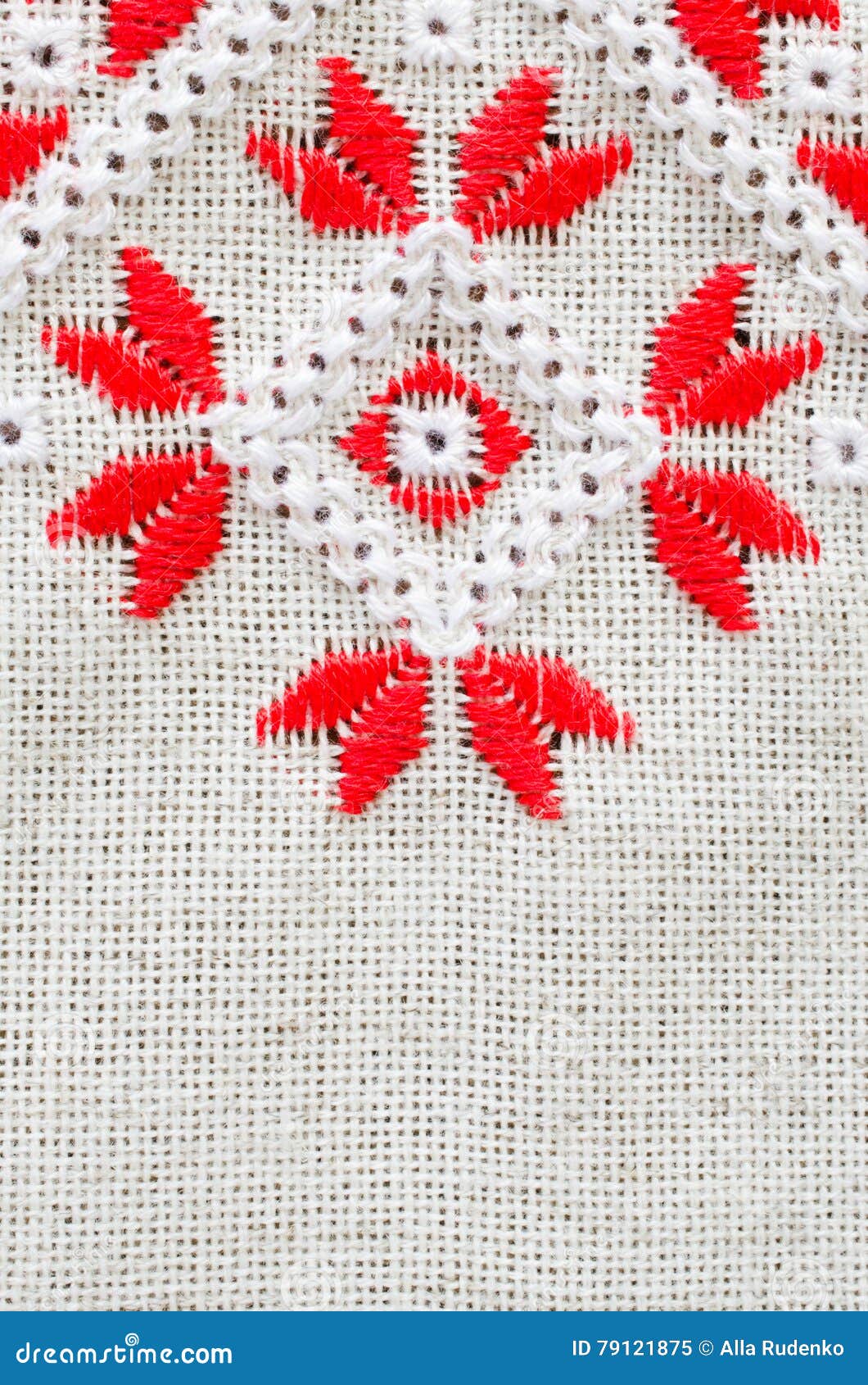 Texture of the Vintage Flax with Embroidery. Design of Ethnic Pattern ...