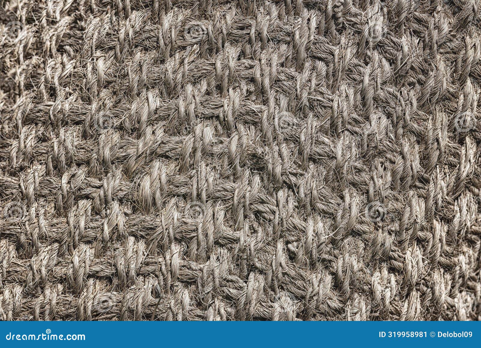 The Texture of the Vintage Gray Jute Mat, Background. Stock Image ...