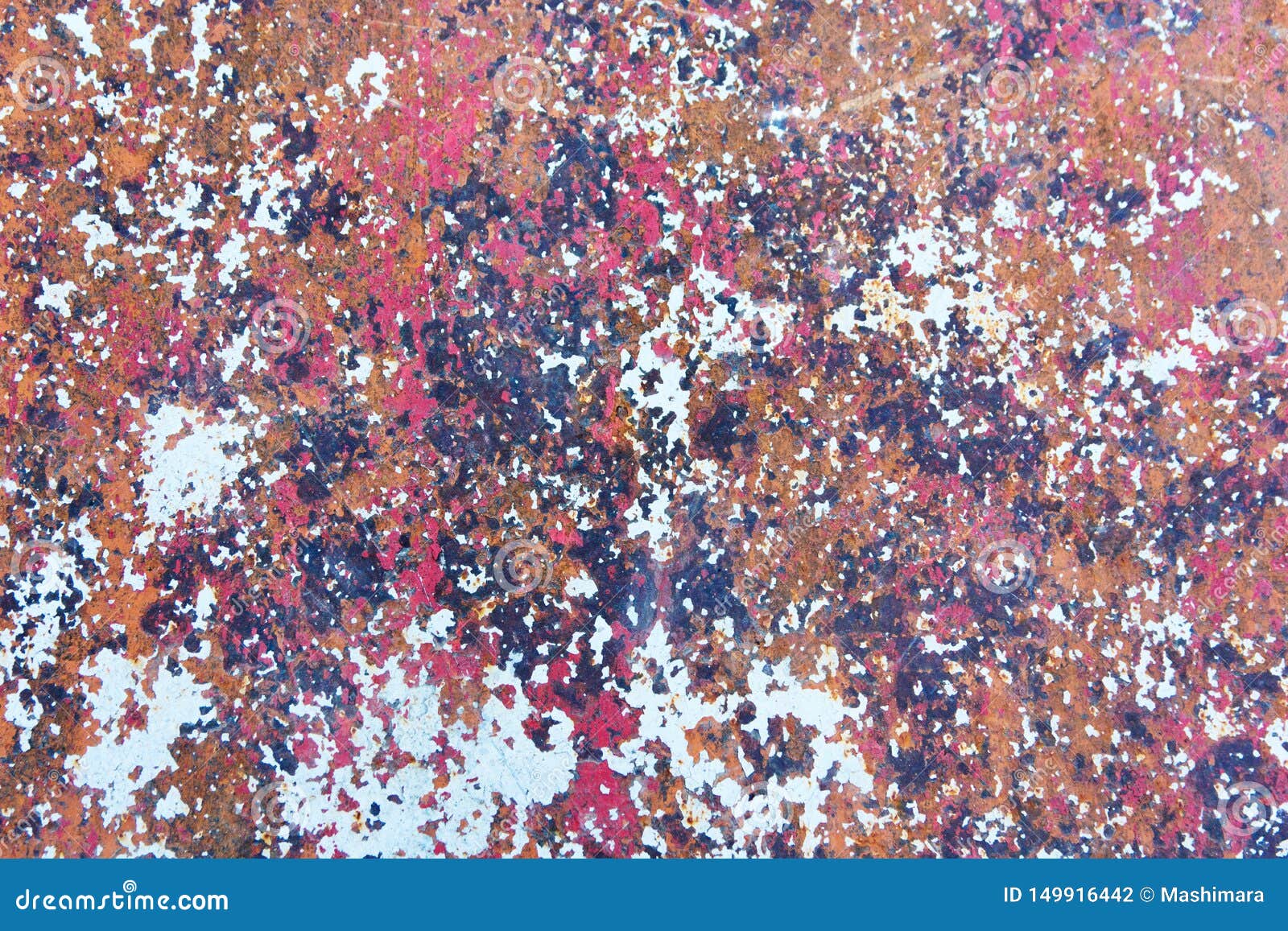 Texture of Vintage Rusty Painted Iron Wall Background Stock Photo ...