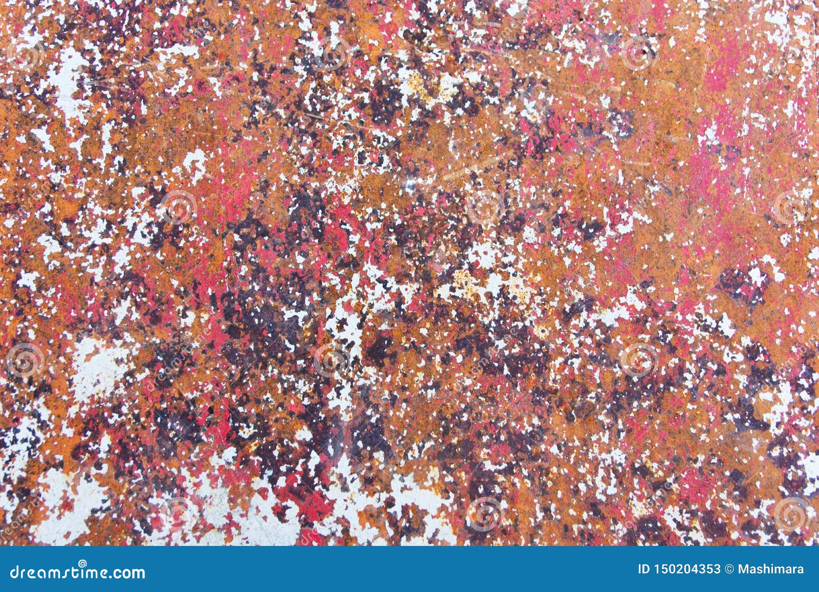 Texture of Vintage Rusty Painted Iron Wall Background Stock Image ...