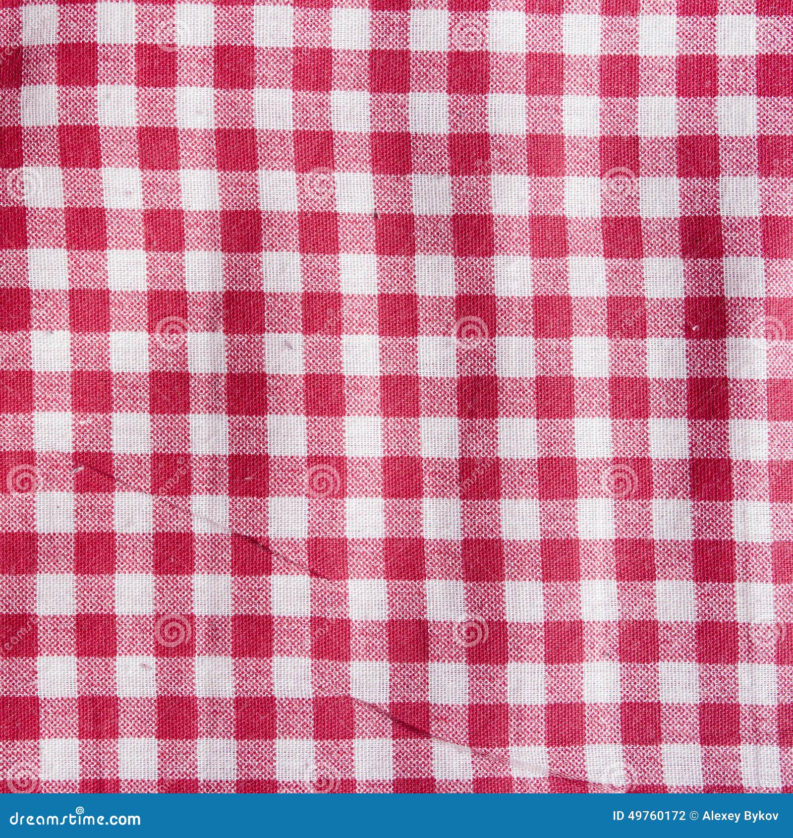 Texture of a Vintage Red and White Checkered Tablecloth. Stock Photo ...
