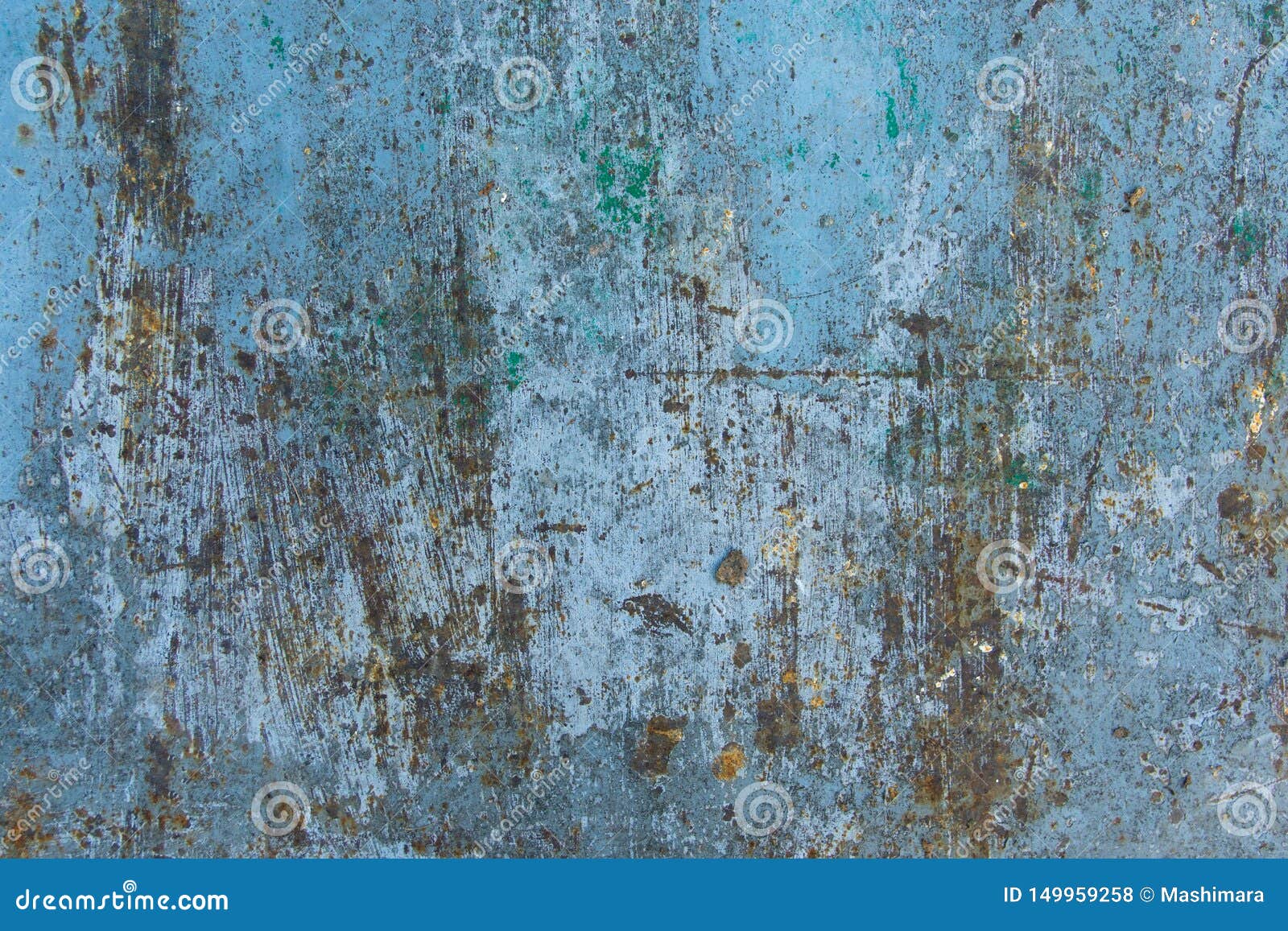 Texture of Vintage Rusty Painted Iron Wall Background Stock Photo ...