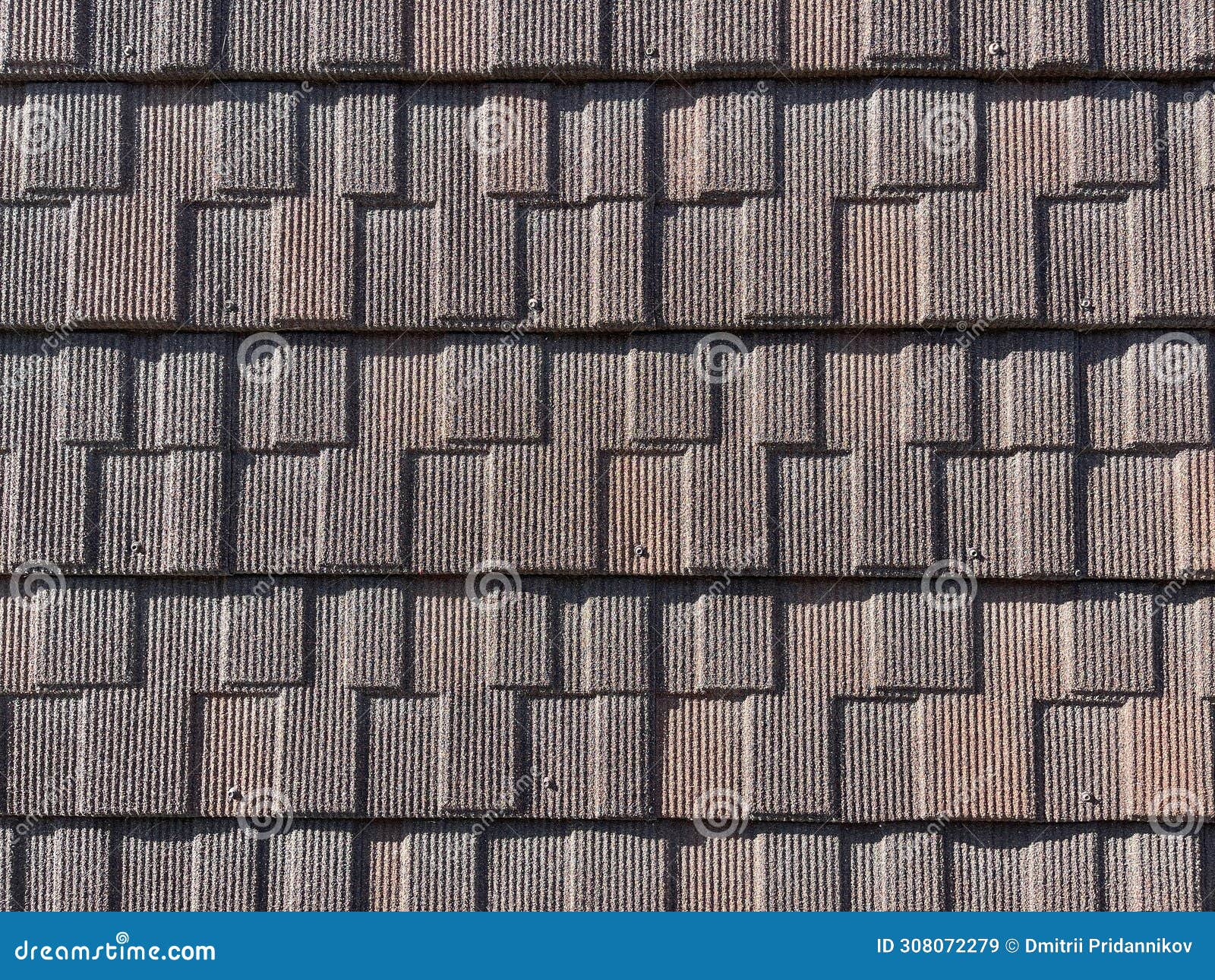 Texture of Voluminous Composite Shingles with Asymmetrical Shape Stock ...