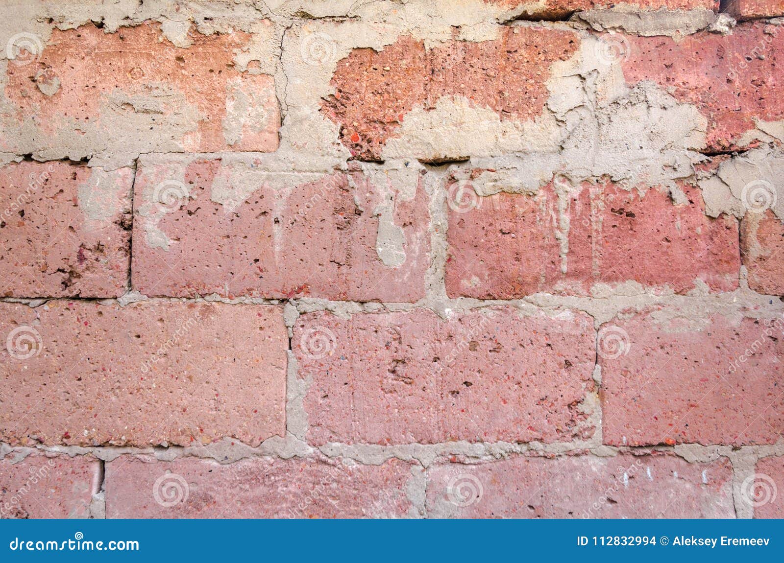Texture of a Wall from a Big Red Brick Stock Photo - Image of built ...