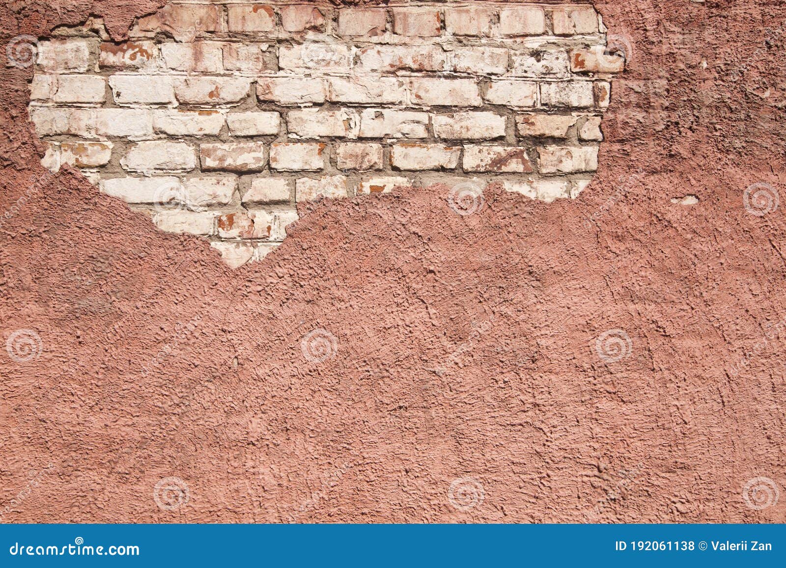 Texture of Wall with Brick with Plaster As Background. As an Element of ...