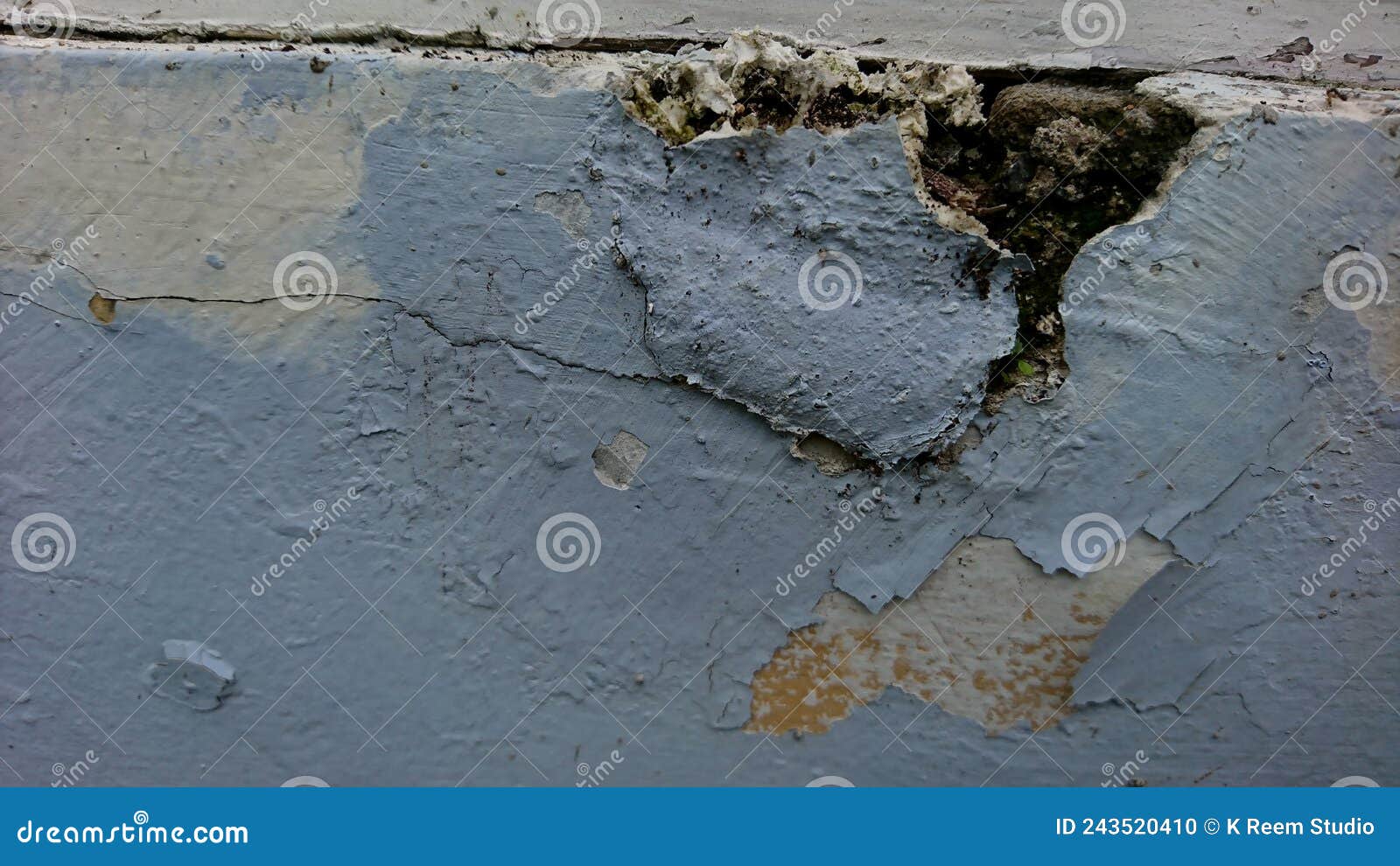 The Texture of the Wall is Damaged with a Small, Bubbly Paint Surface ...