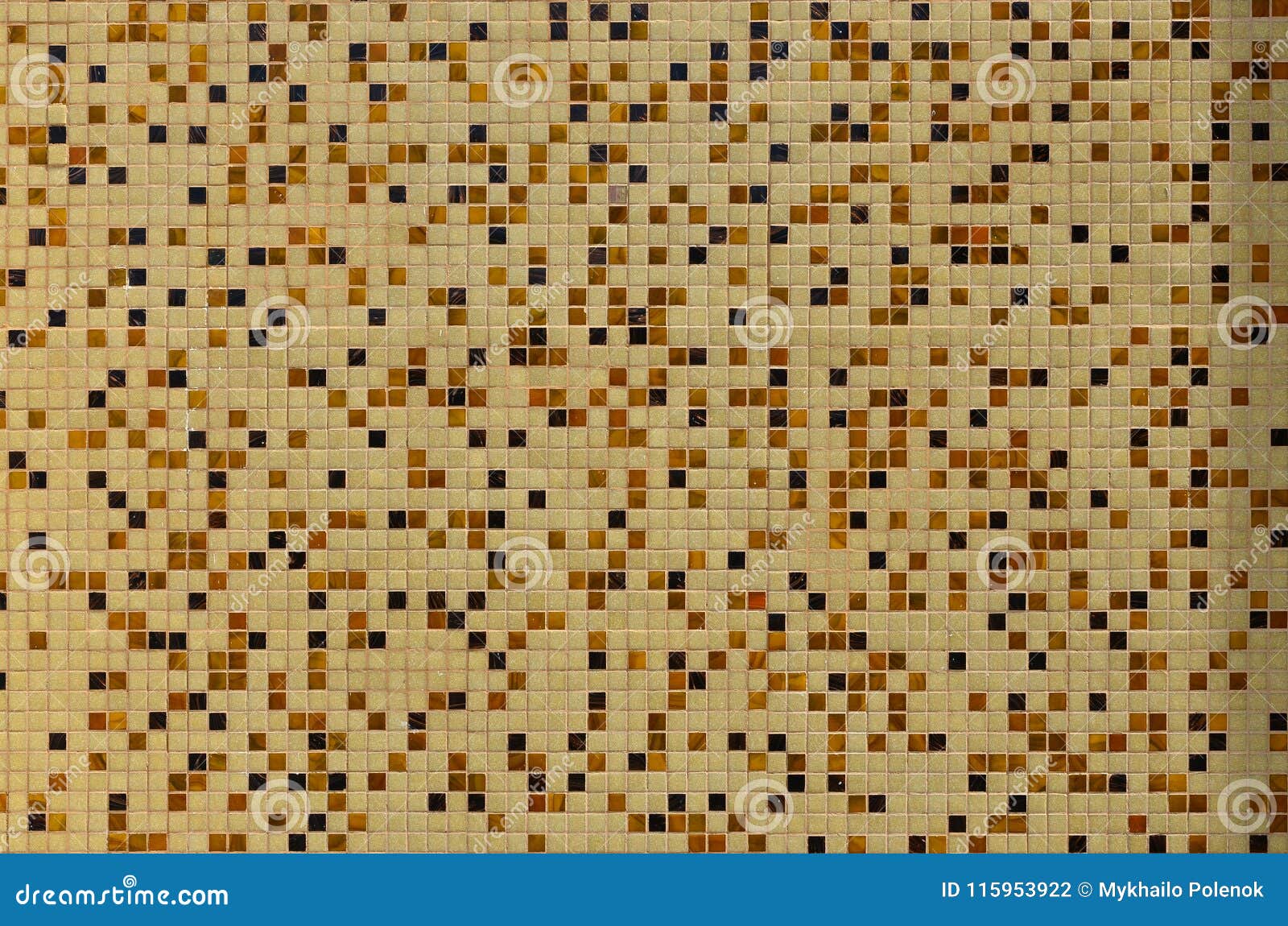 The Texture of the Wall, Decorated with a Mosaic of Various Small ...