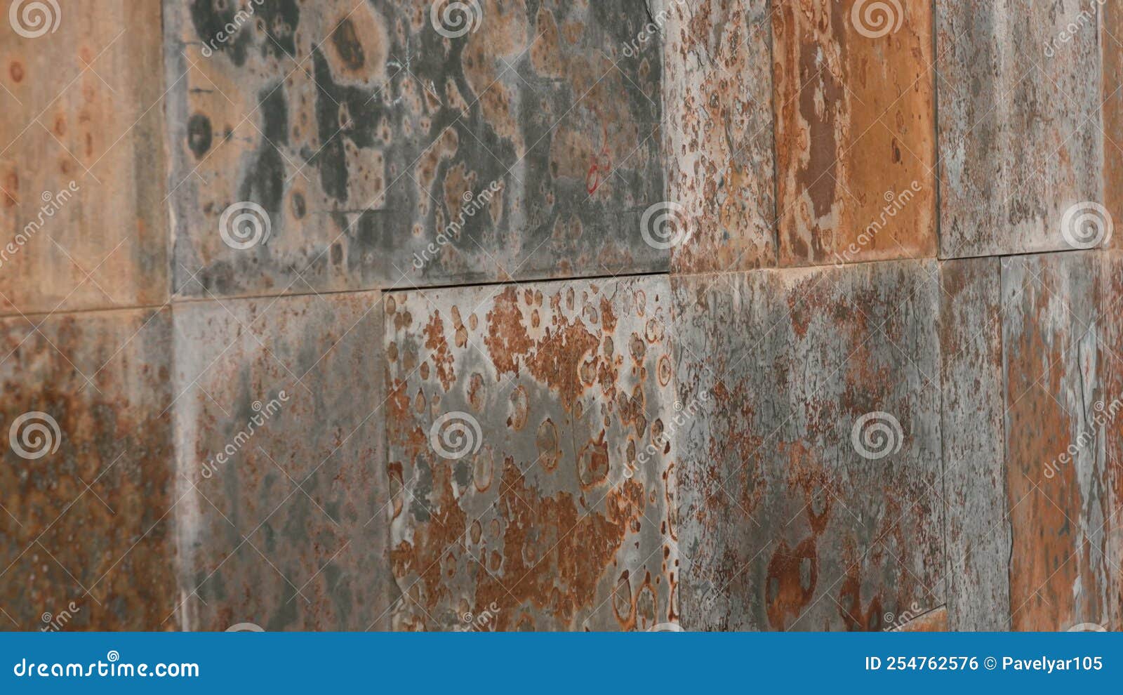 Texture Wall Exterior Tile with Rusty Weathered Brown Surface Stock ...