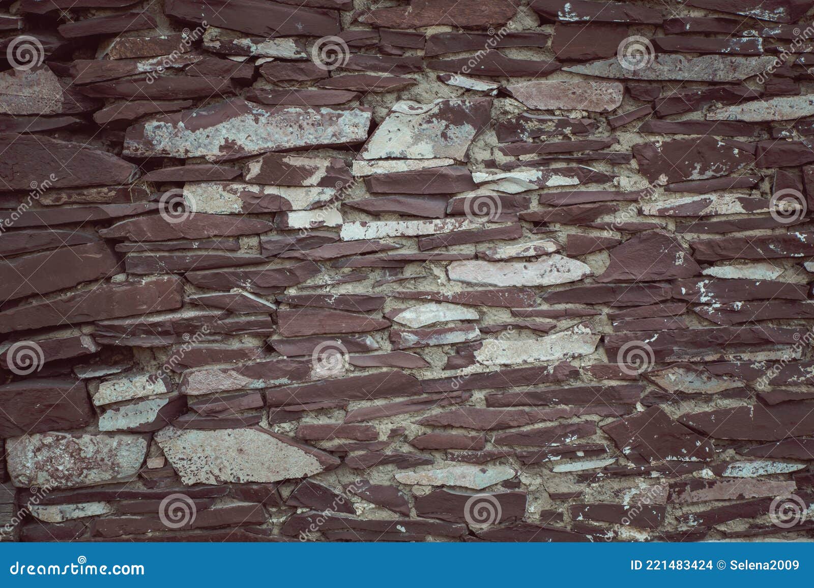 The Texture of the Wall is Made of Natural Flagstone Stone. Ancient ...