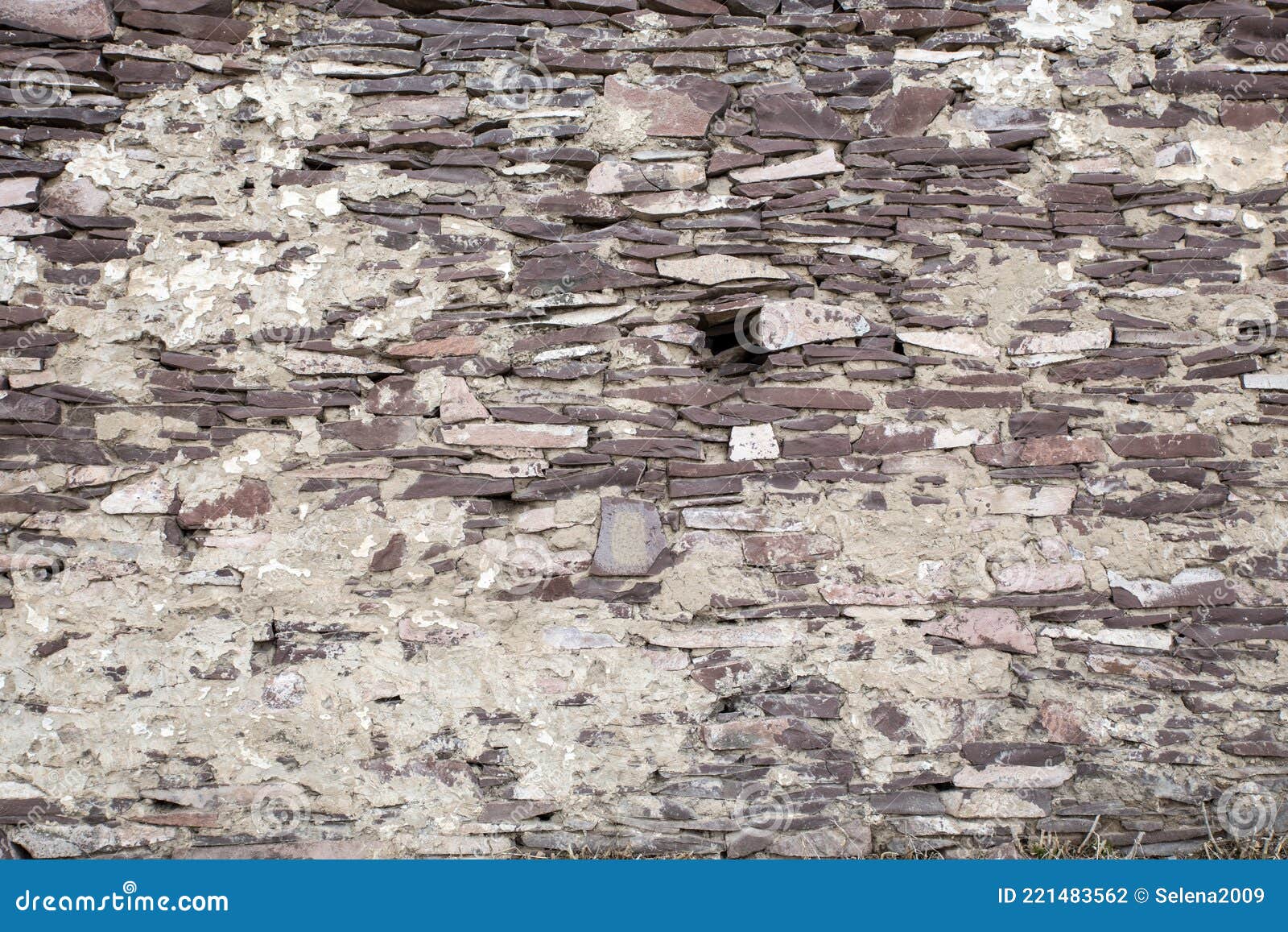 The Texture of the Wall is Made of Natural Flagstone Stone. Ancient ...