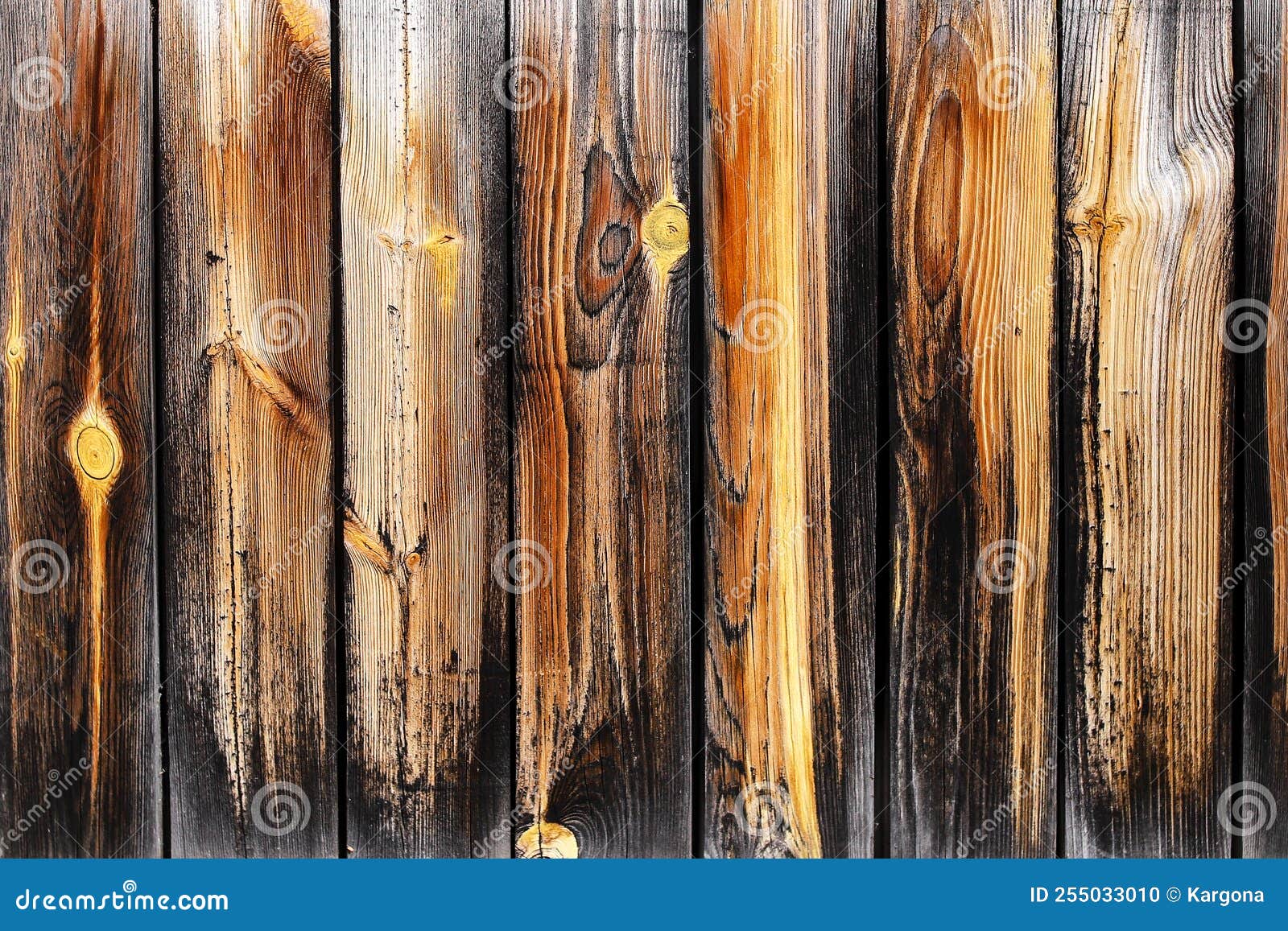Wooden Wall Made of the Old and Dirty Panels with Multiple Knots As a ...