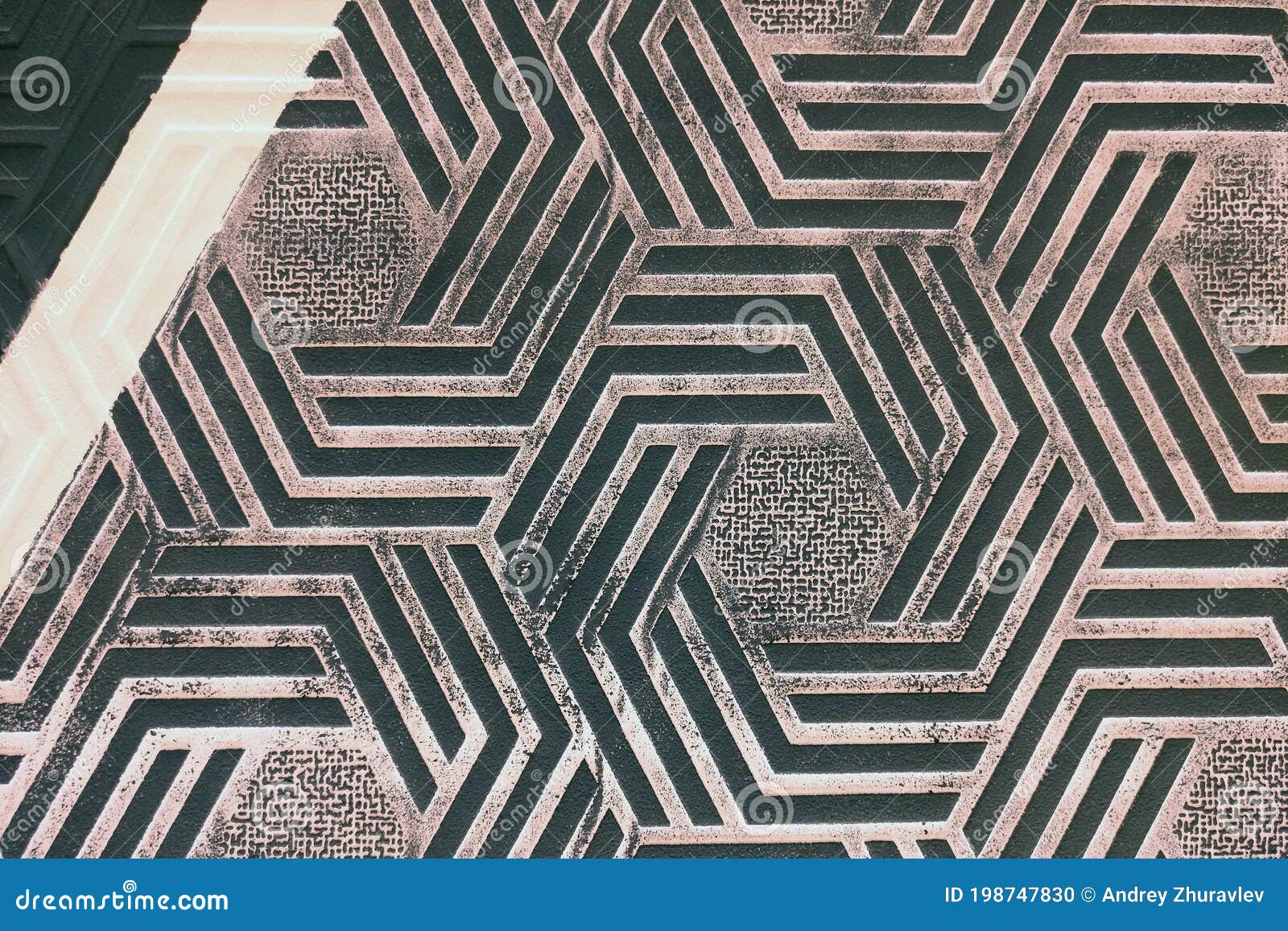 The Texture of the Wall with a Pattern of Diamond Geometric Shapes ...