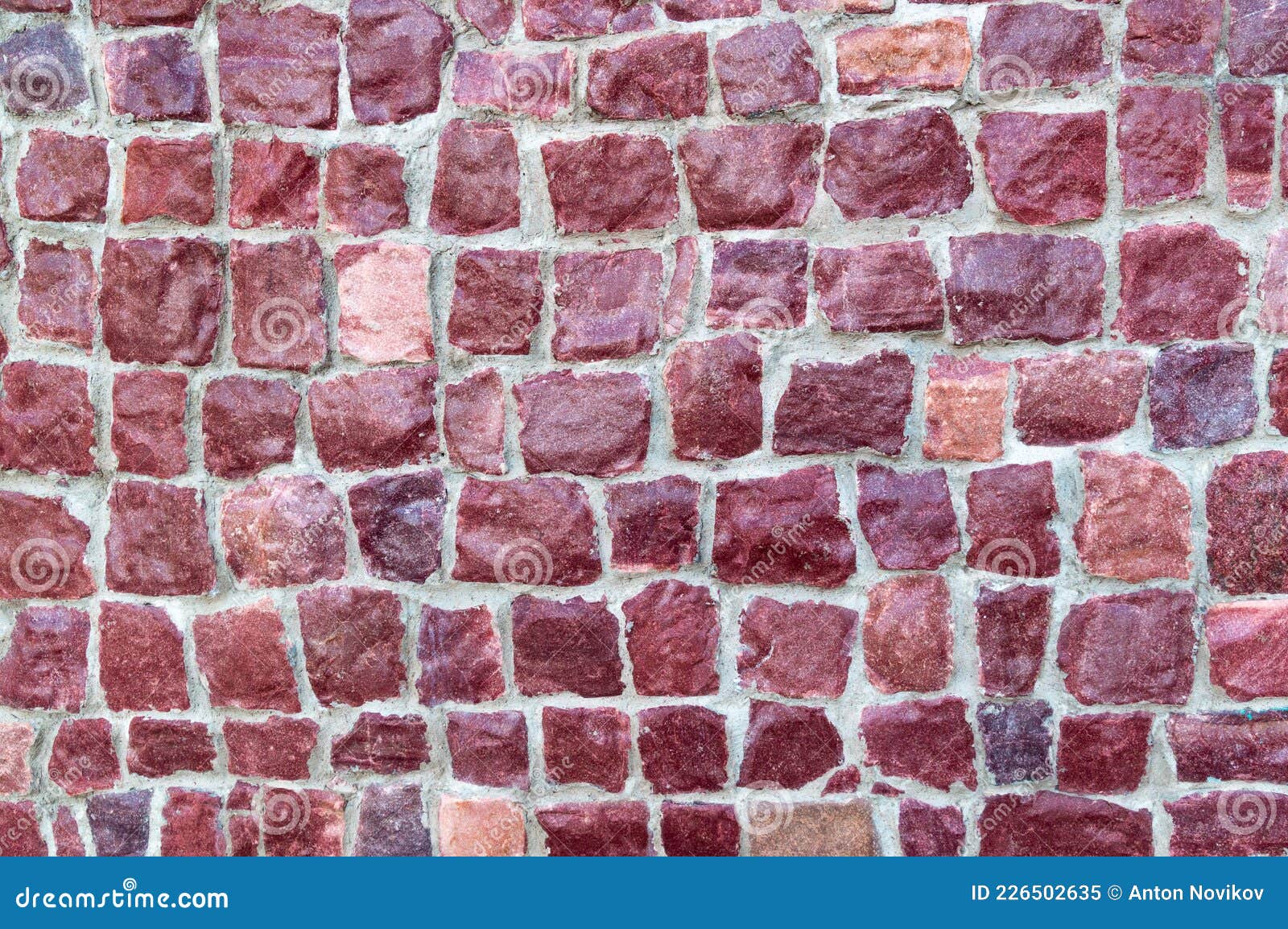 Texture of the Wall of Red Stones of Different Shapes and Sizes Stock ...
