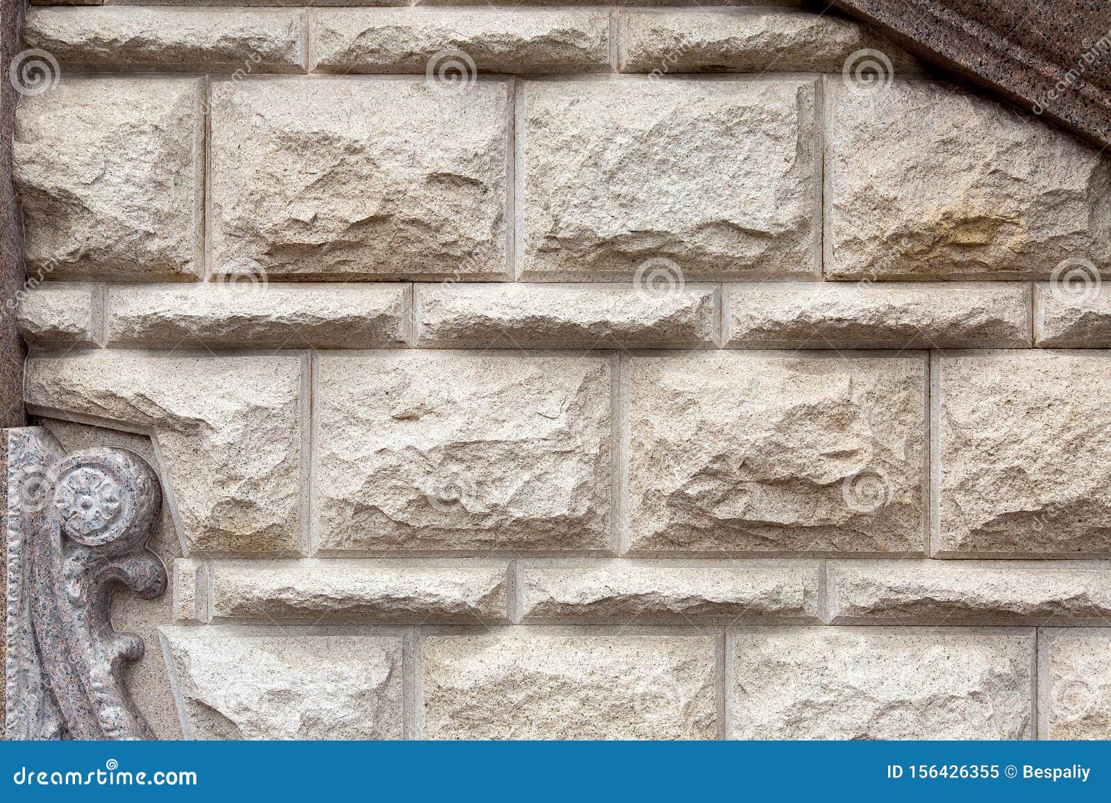 Texture of a Wall from a Stone Rustication. Stock Image - Image of ...