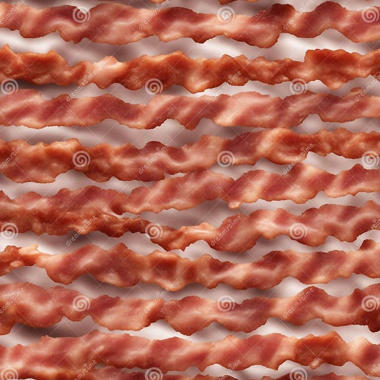 The Texture of the Wall Strips of Bacon Spiral Texture with a Cooked and Slab Element and a Meat ...