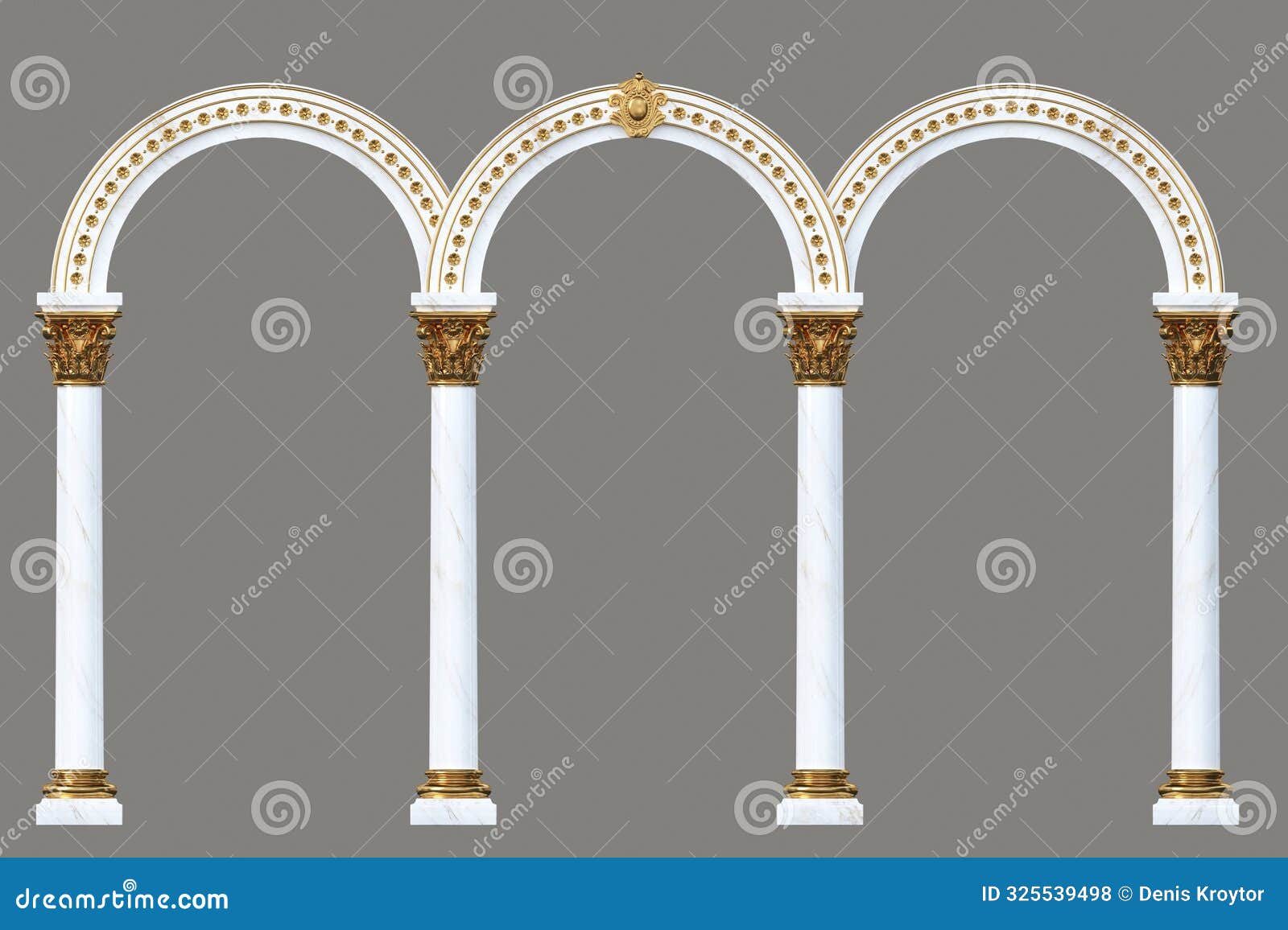 Texture Wallpaper Classic Arch with Columns Stock Illustration ...