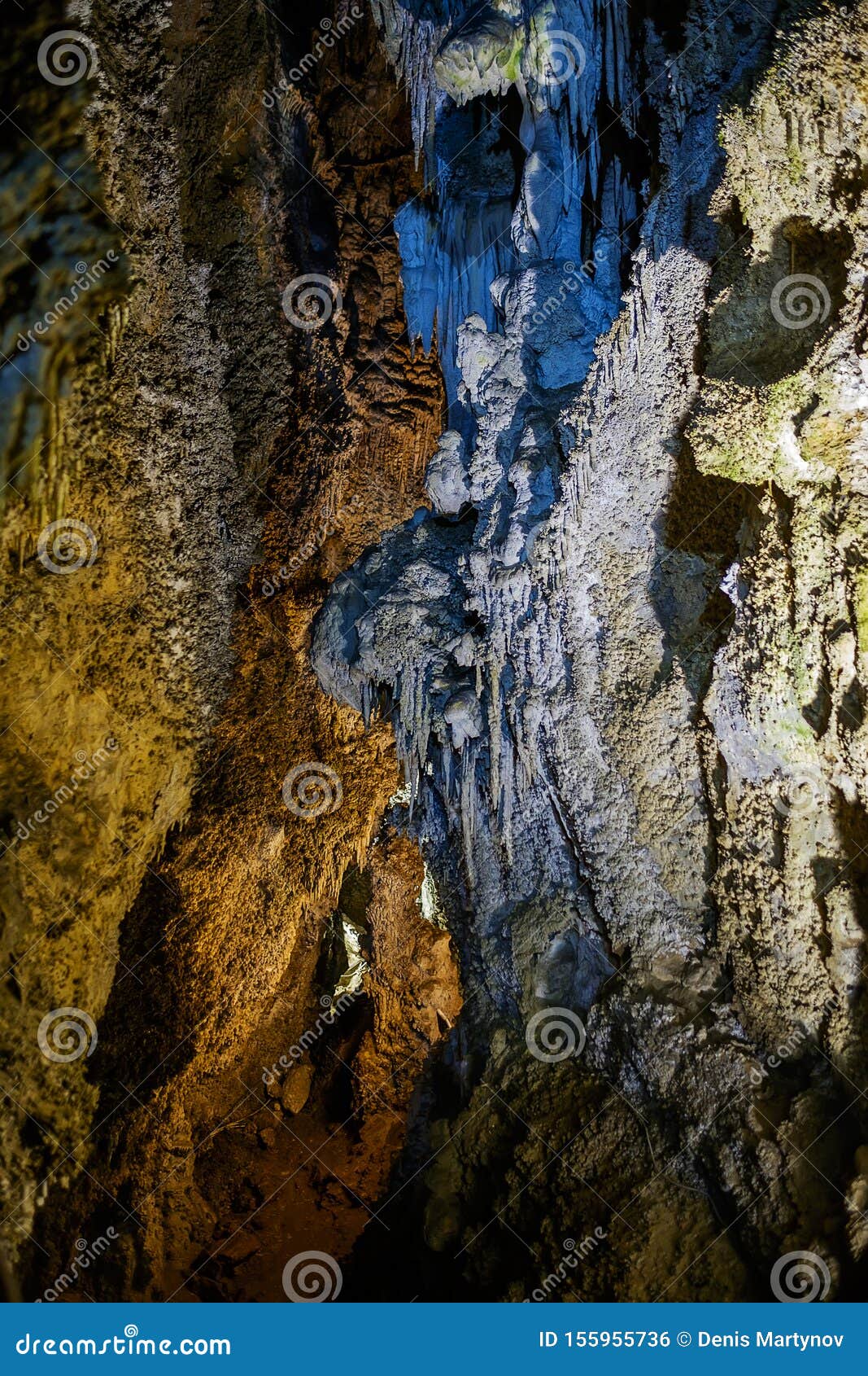 Walls Covered with Stalactites and Stalagmites Inside the Cave 2 Stock ...