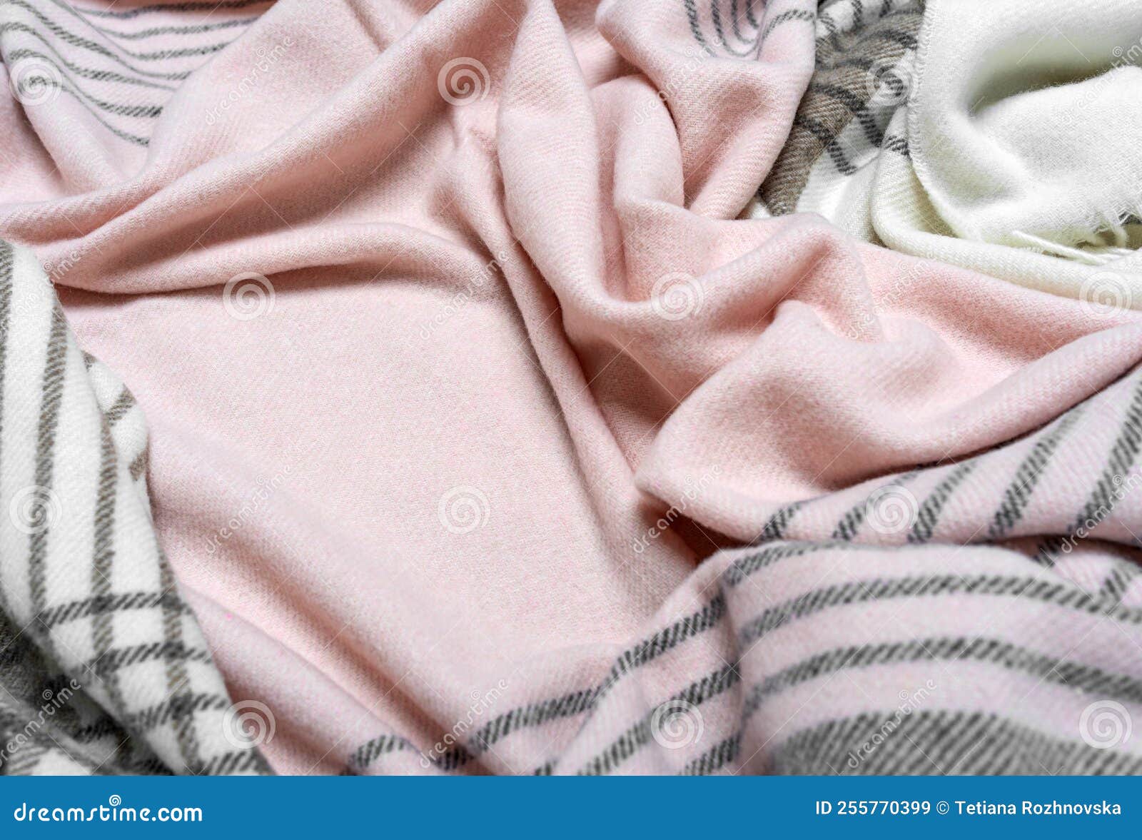 The Texture of a Warm Winter Blanket. Stock Image - Image of fashion ...