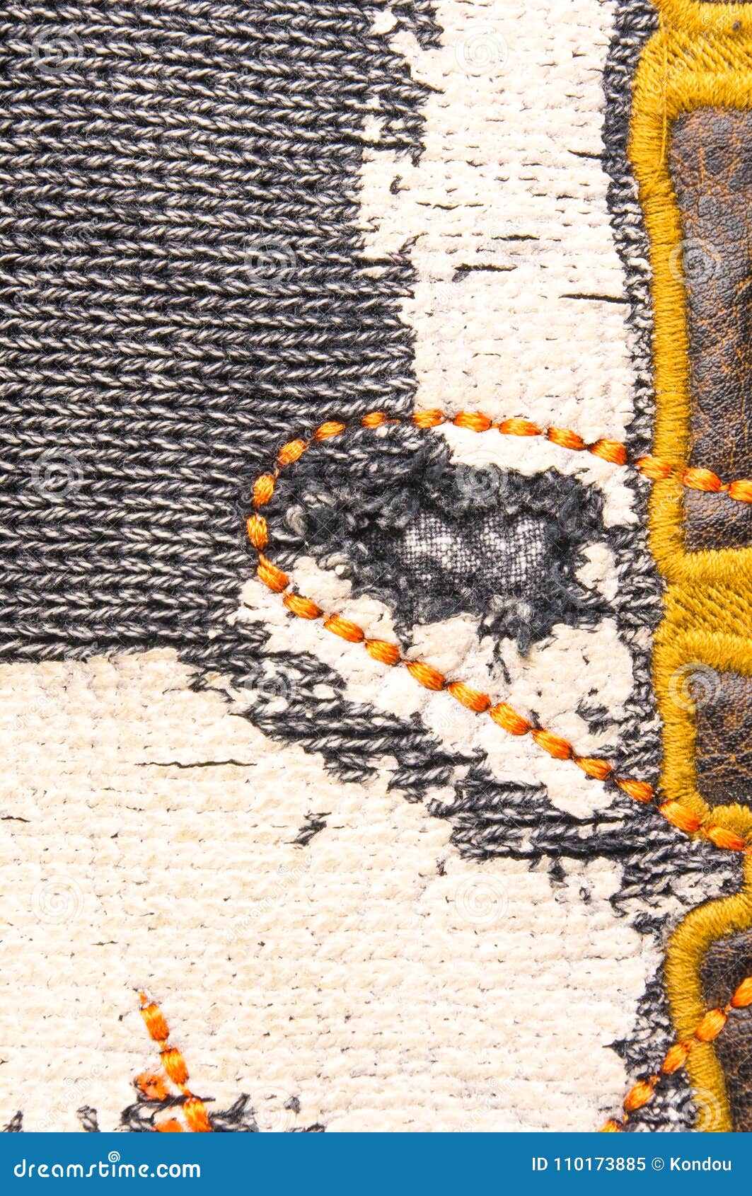 Texture of a Washed Thick Knit Fabric Stock Image - Image of seam ...