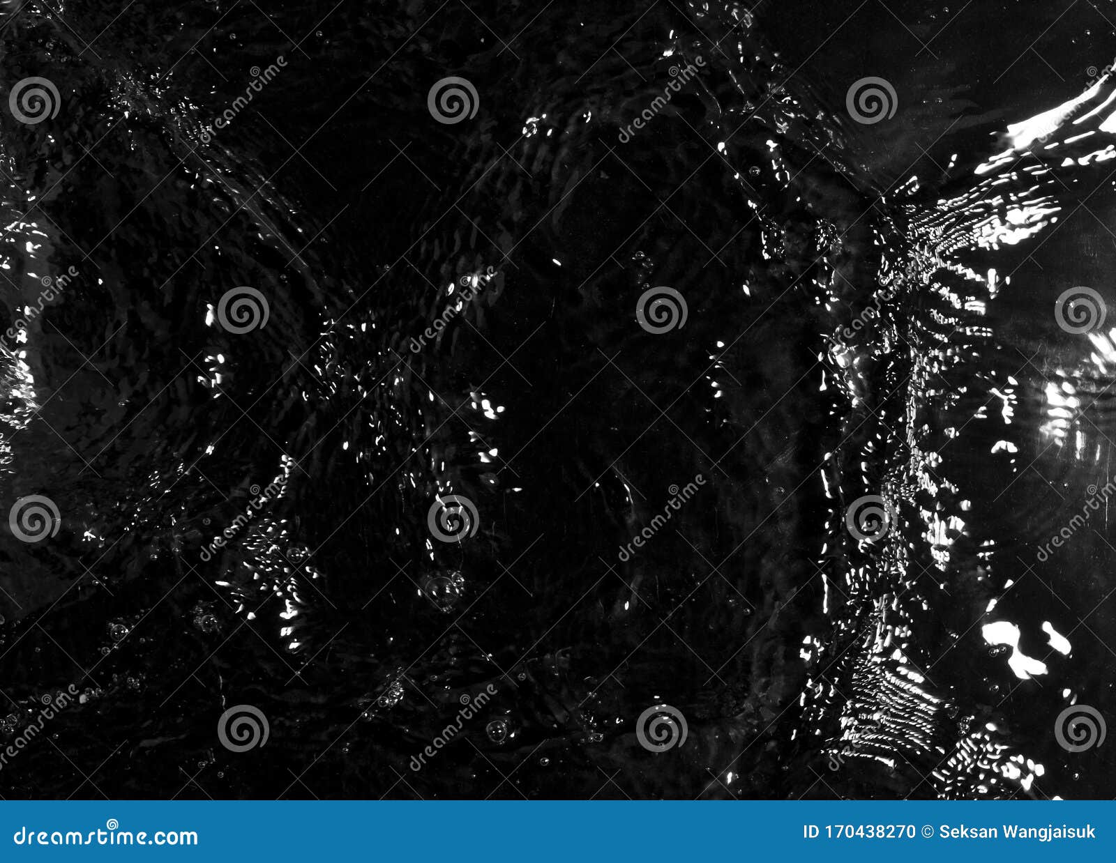 Texture of Water on Black Background Stock Photo - Image of gray, fluid ...
