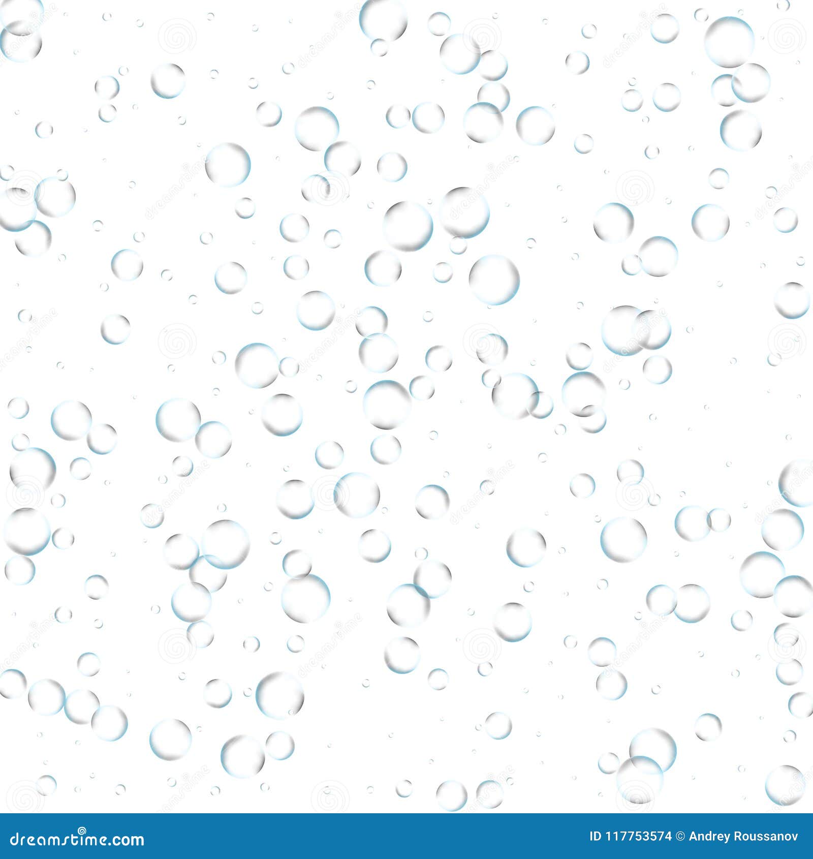 Texture Water with Bubbles on a White Background Stock Vector ...
