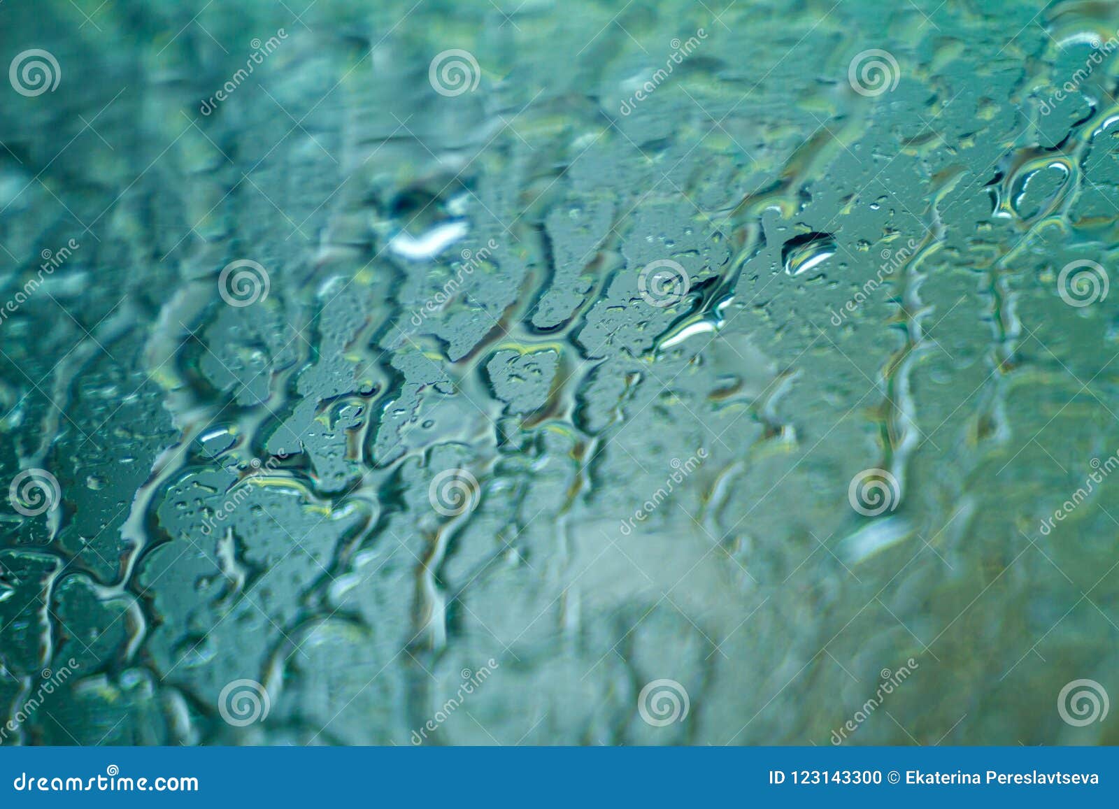 The Texture of the Water on the Glass from Heavy Rain Soft Focus Stock ...