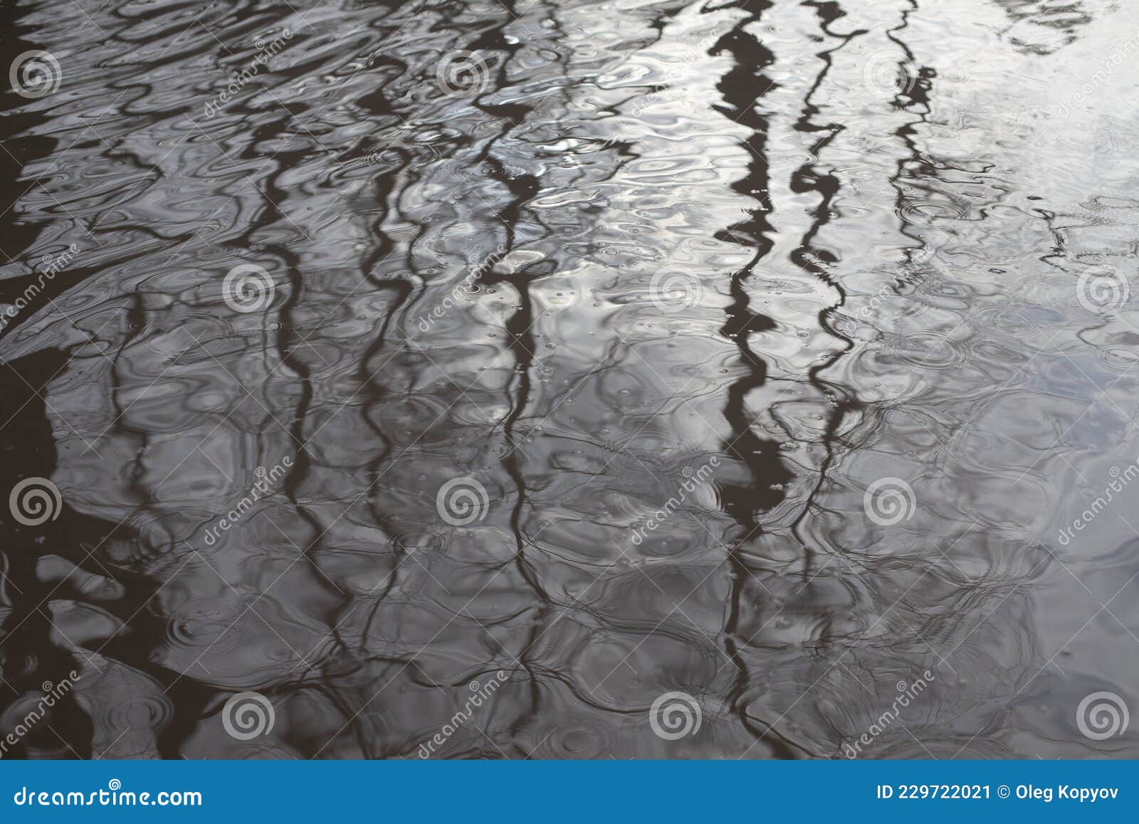 The Texture of the Water. a Puddle in the City Stock Image - Image of ...