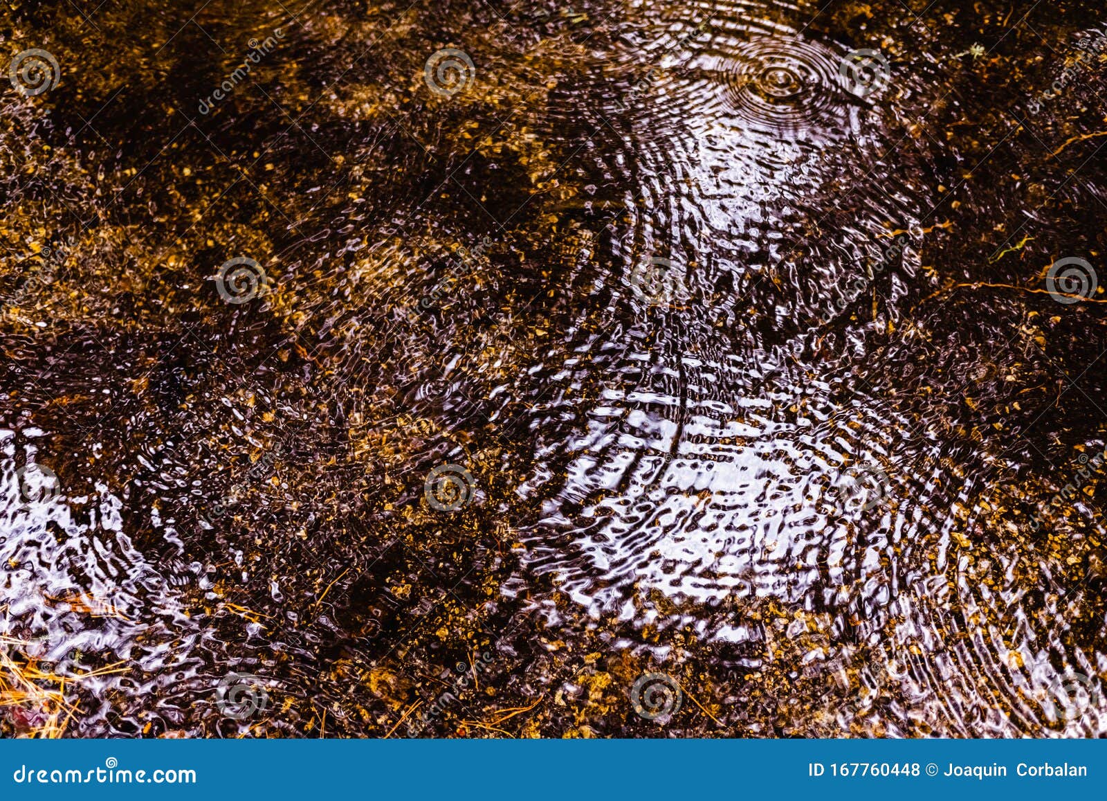 Texture of Water in a Stream with Spherical Waves Stock Photo - Image ...