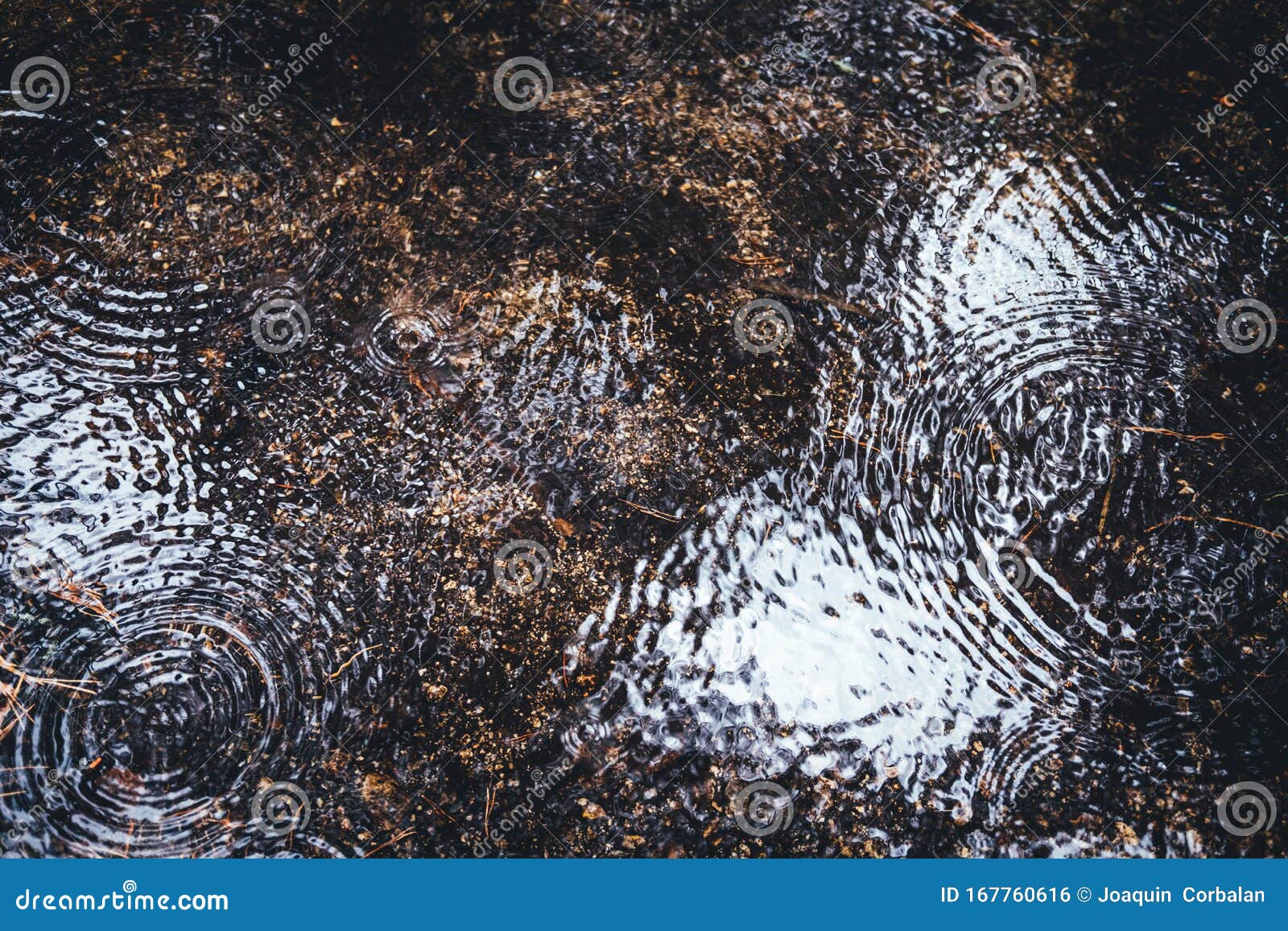 Texture of Water in a Stream with Spherical Waves Stock Photo - Image ...