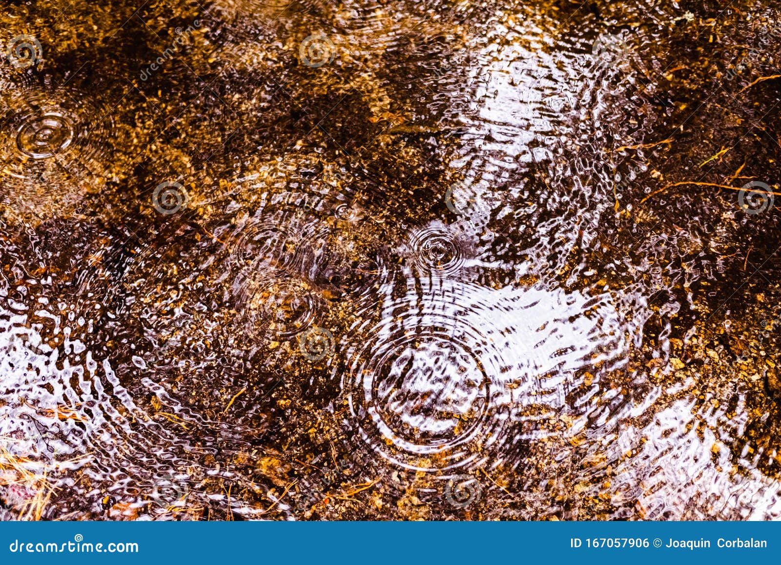 Texture of Water in a Stream with Spherical Waves Stock Photo - Image ...