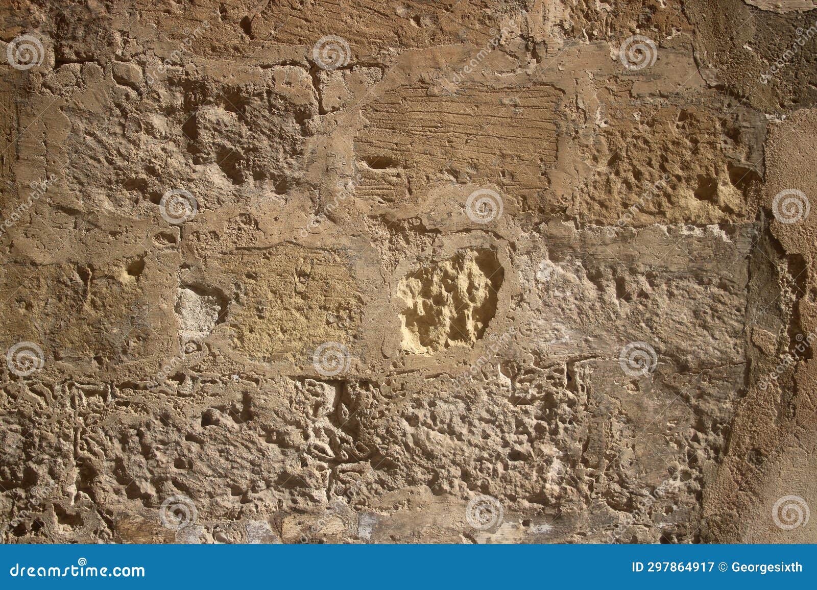 Texture of Weathered Stone Wall, Mdina, Malta Stock Image - Image of ...