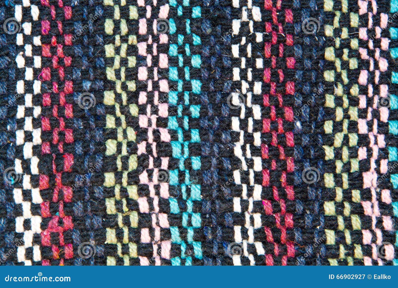 Texture the Weave Woolen Threads of Black, White, Blue, Red Stock Image ...