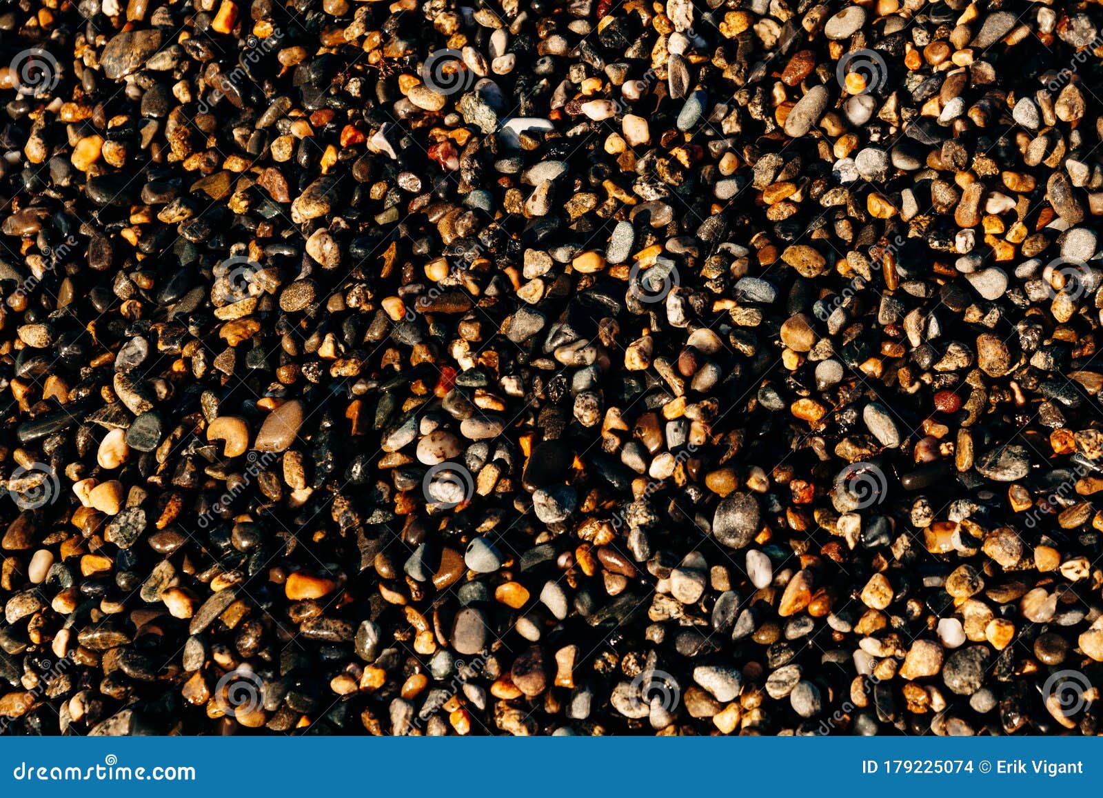 Texture of Wet Smooth Pebbles on the Seashore Stock Photo - Image of ...