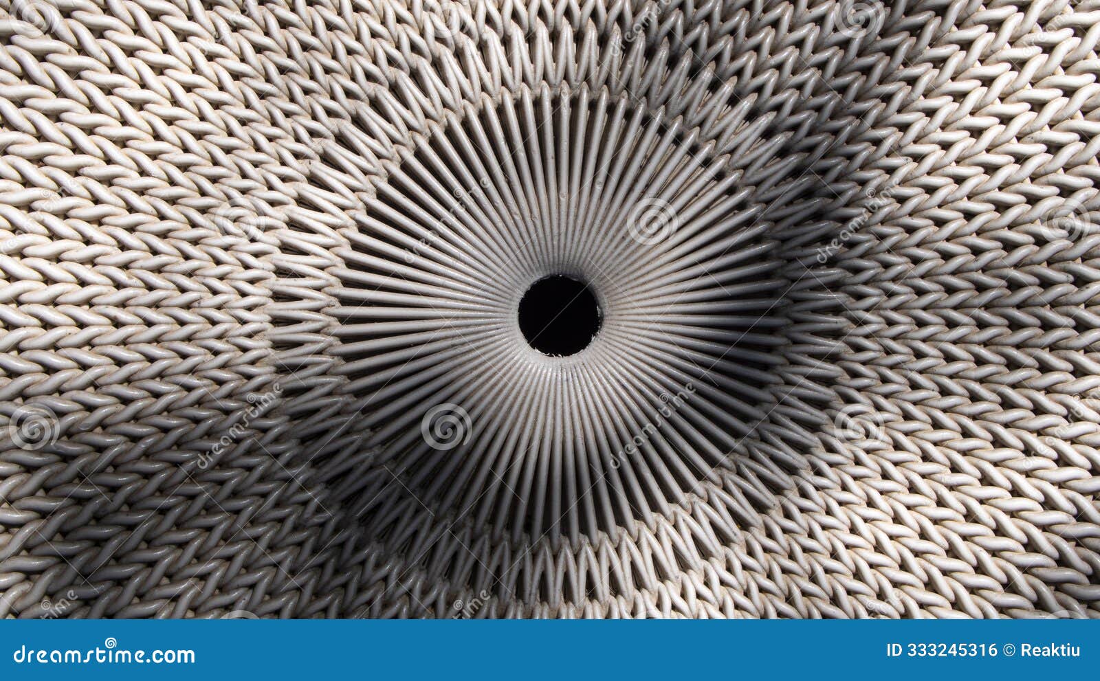 Texture of a White Braid Made of a Plastic Material with a Hole in the ...