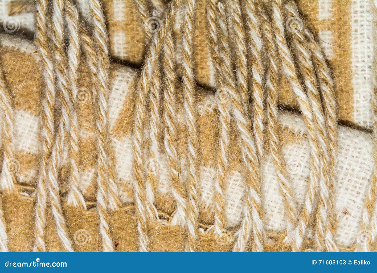 Brown Twisted Rope Of Climbing Net In The Playground. Rope Knot Stock ...