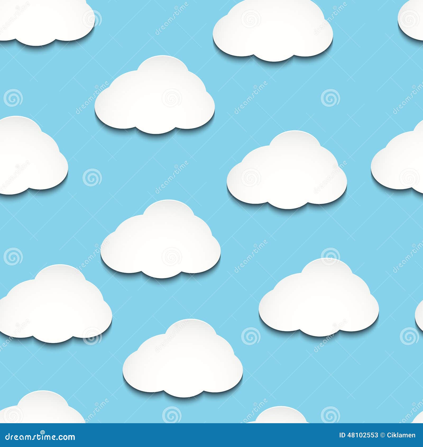 Texture with white clouds stock vector. Illustration of presentation ...