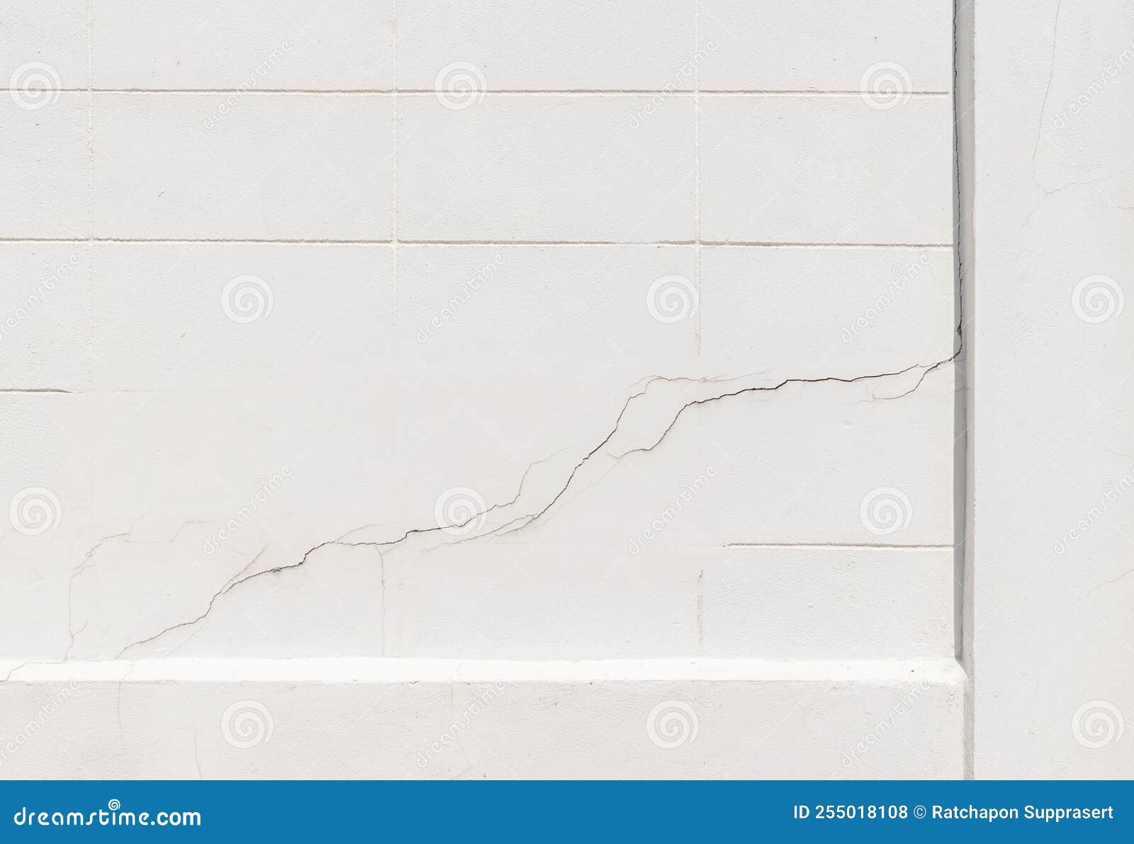 Texture White Concrete Wall Has Cracks Stock Photo - Image of wall, cement: 255018108