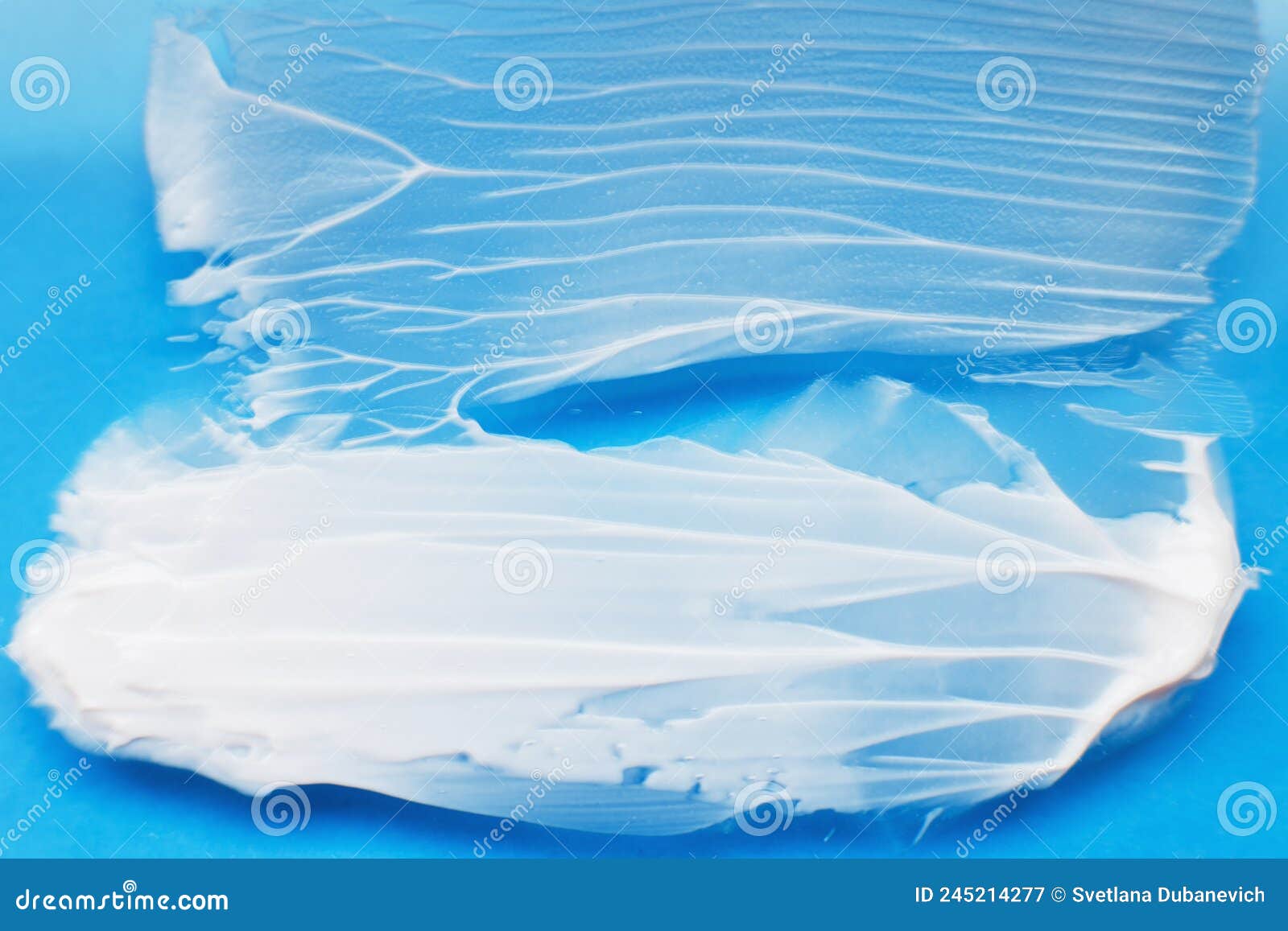 Texture of White Cream on a Blue Background Stock Image - Image of ...