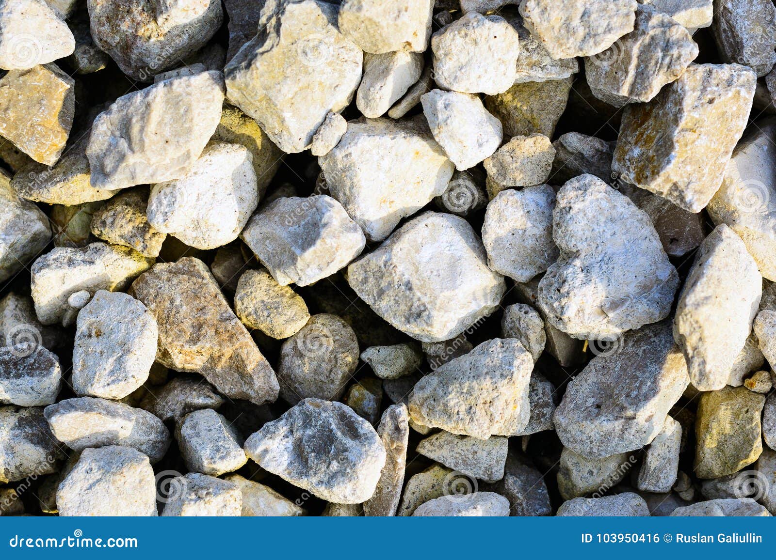 Texture of White Limestone Pebbles. Rocky Background. Stock Photo ...