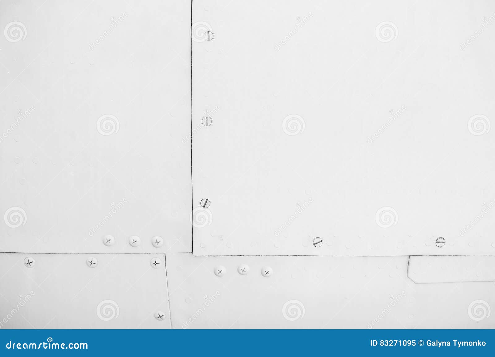 Texture of the White Metal Plates with Rivets Stock Image - Image of ...