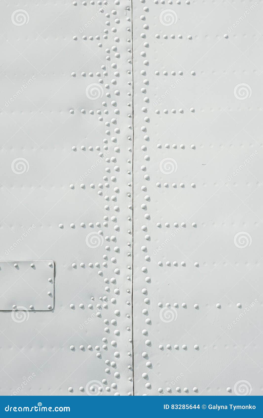 Texture of the White Metal Plates with Rivets Stock Photo - Image of ...