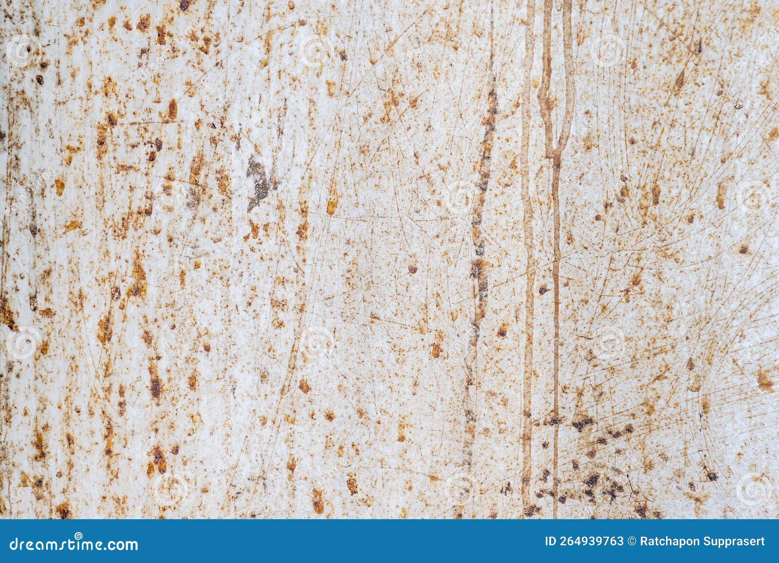 Texture White Metal Wall with Rust Stains Stock Image - Image of crack ...