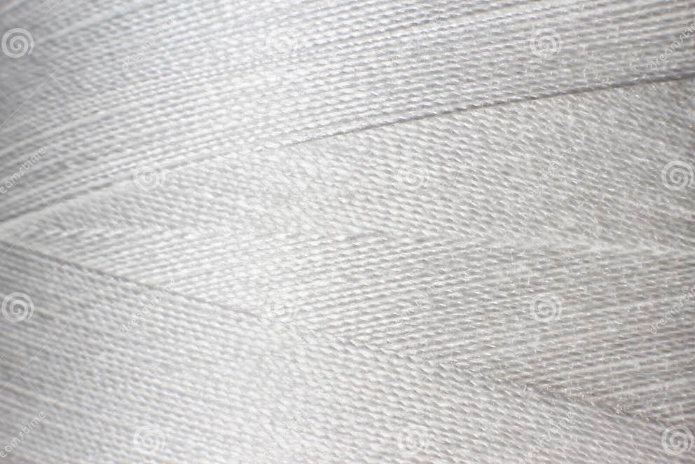 Texture of White Thread in Spool Stock Photo - Image of hobby ...