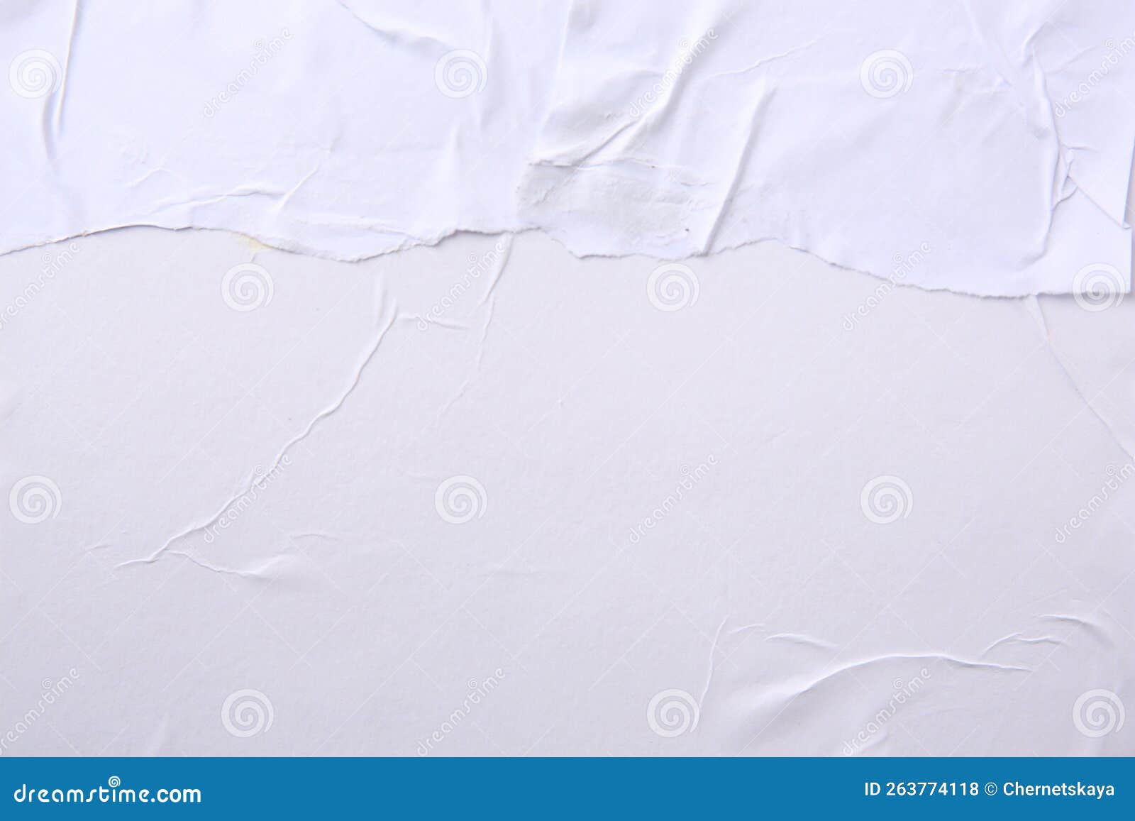 Texture of White Torn Paper Poster, Top View. Space for Text Stock ...