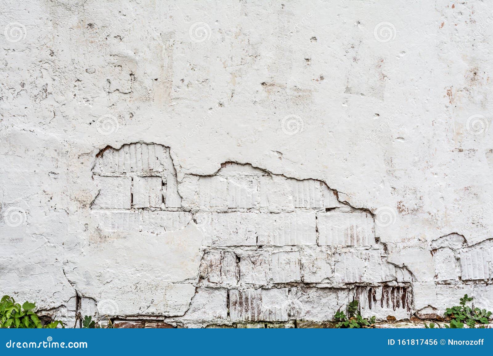 Texture of a White Wall with a Damaged Stucco Layer, Architecture ...