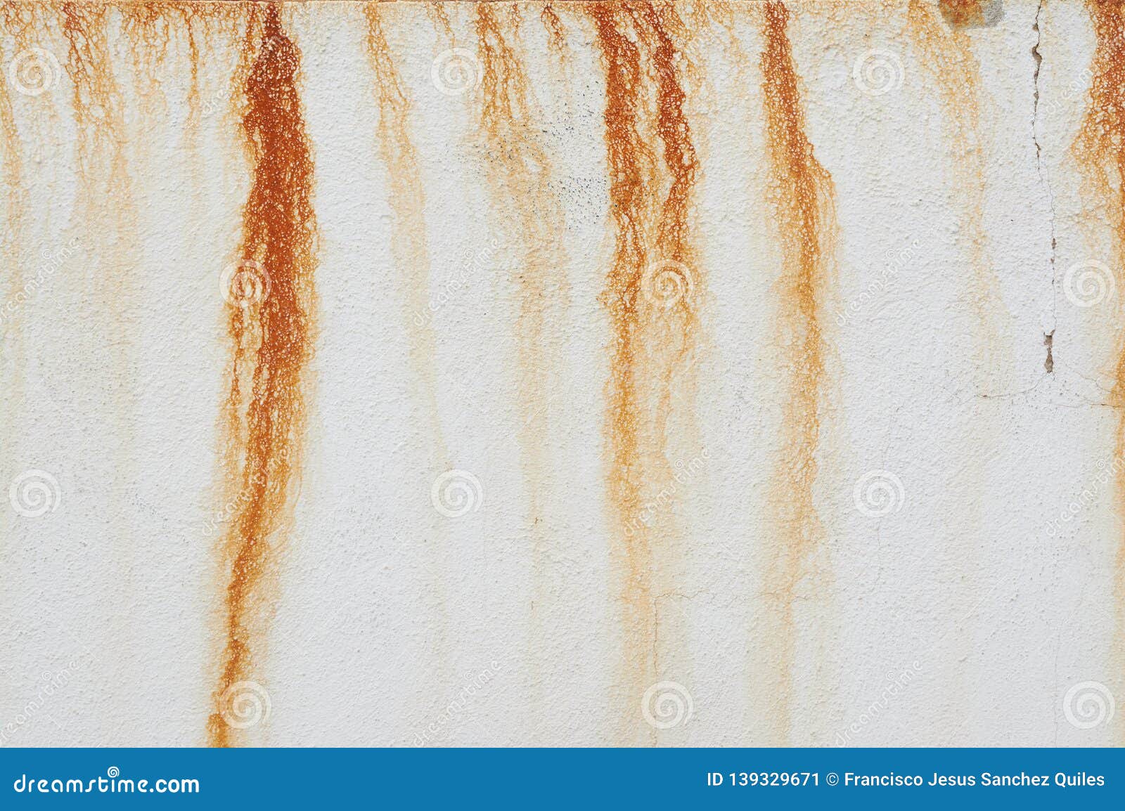 Texture White Wall with Rust Stock Image - Image of exposed, background ...
