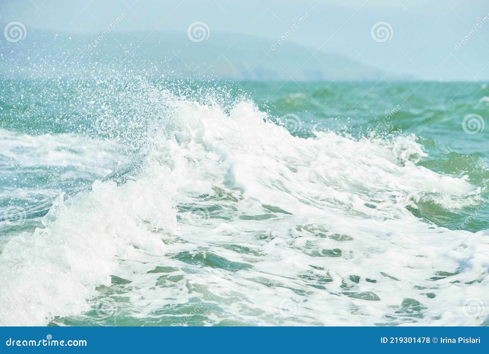 Texture of White Wave in the Ocean. Stock Photo - Image of droplet ...